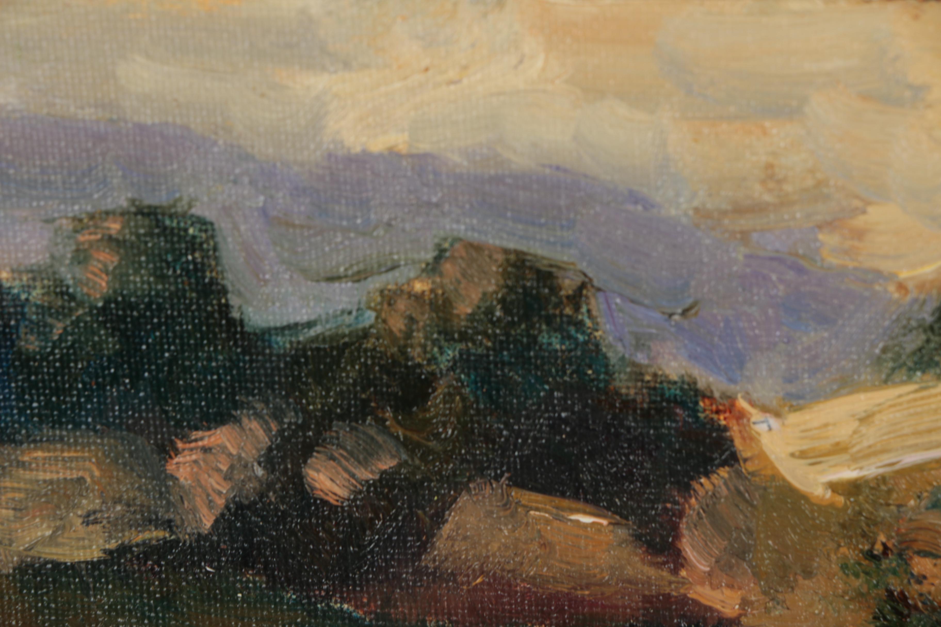 Sally Rosenbaum Abstract Landscape Oil Painting | EBTH