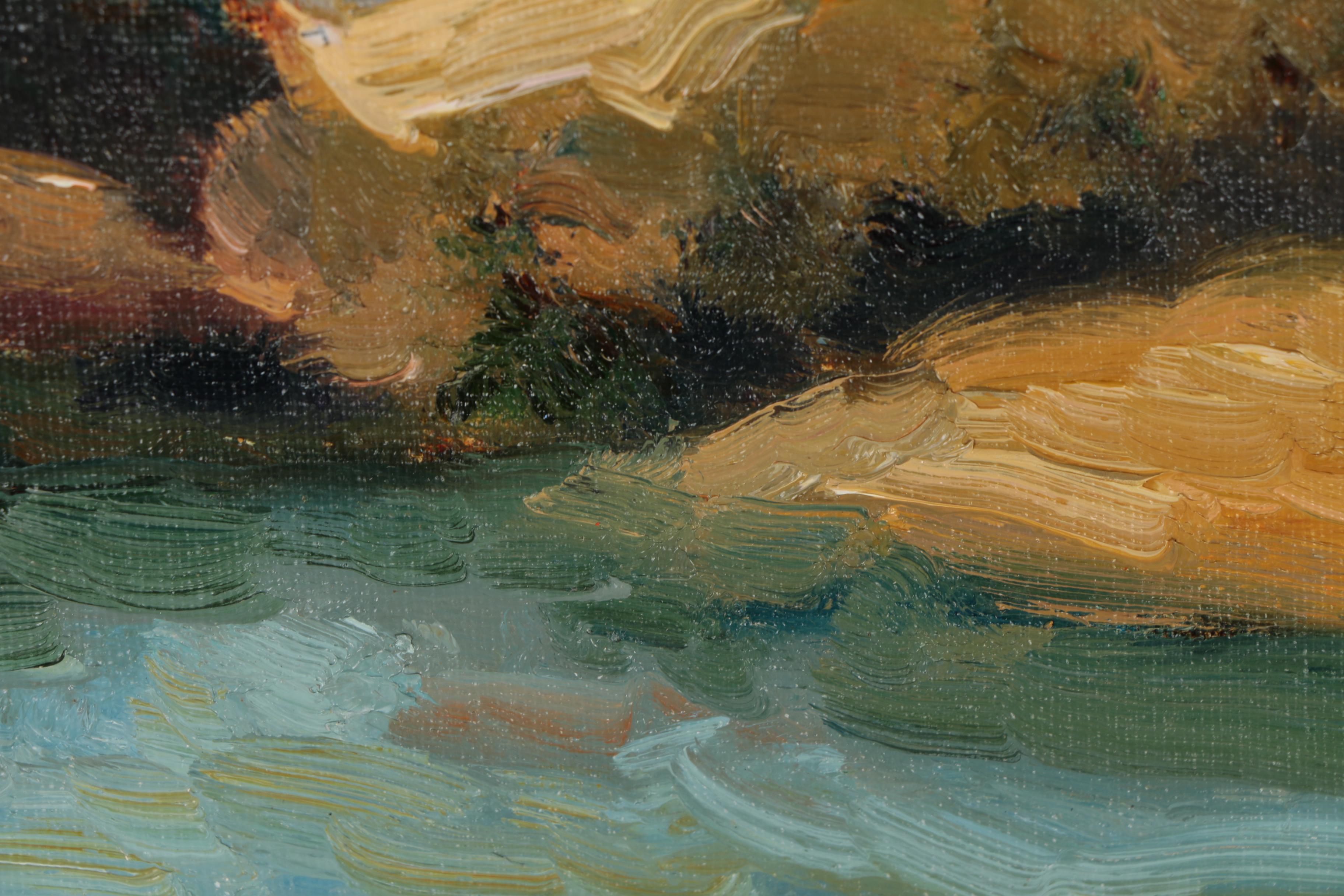 Sally Rosenbaum Abstract Landscape Oil Painting | EBTH