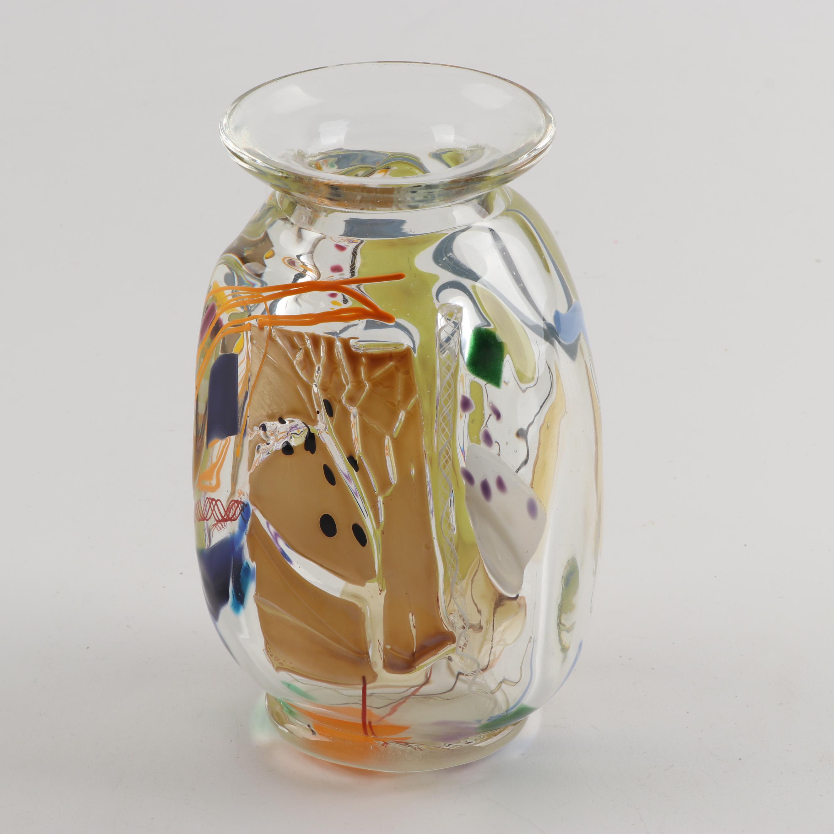 Signed Art Glass Vase | EBTH