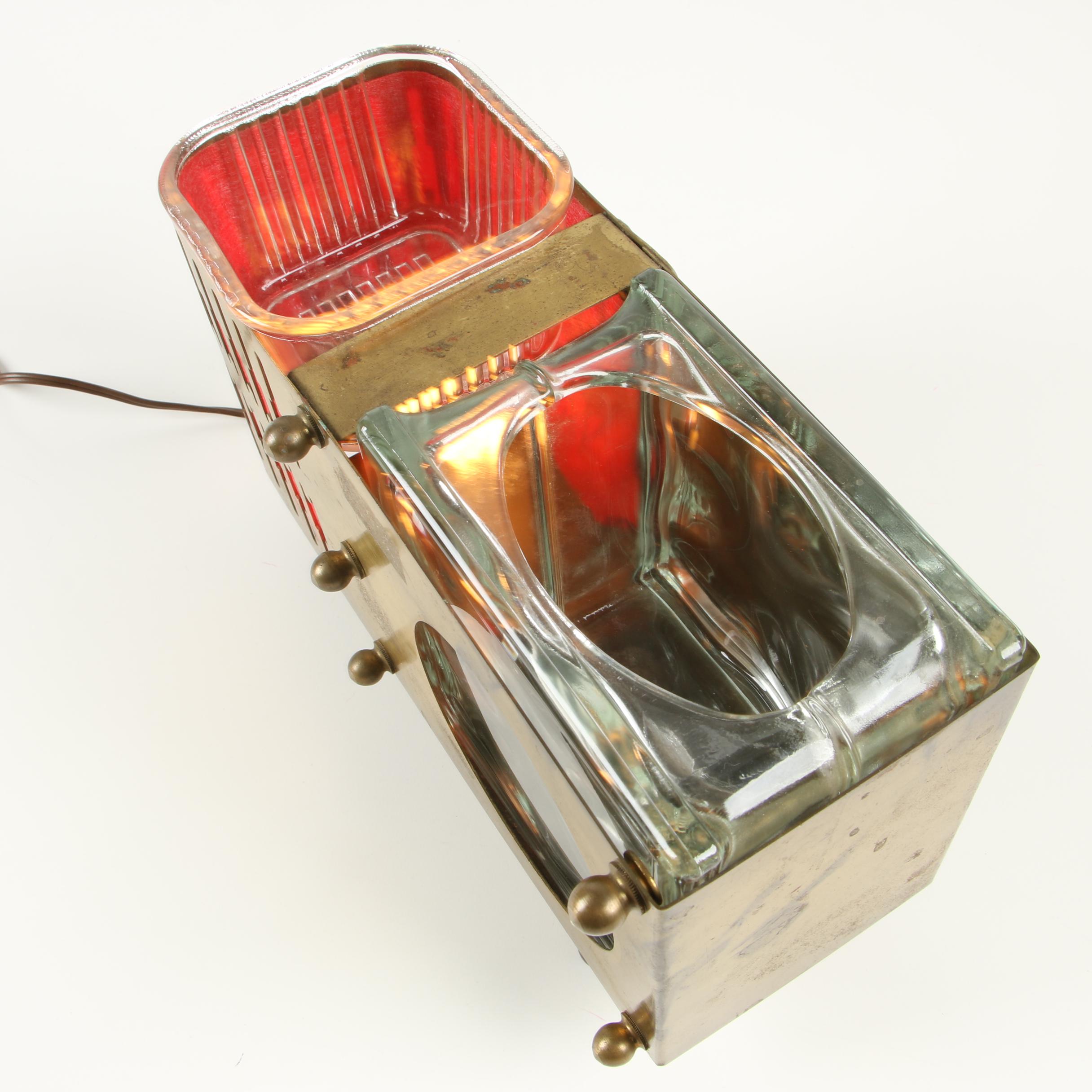 Bilt Rite Brass Combination Fish Tank Television Lamp, 1960s | EBTH