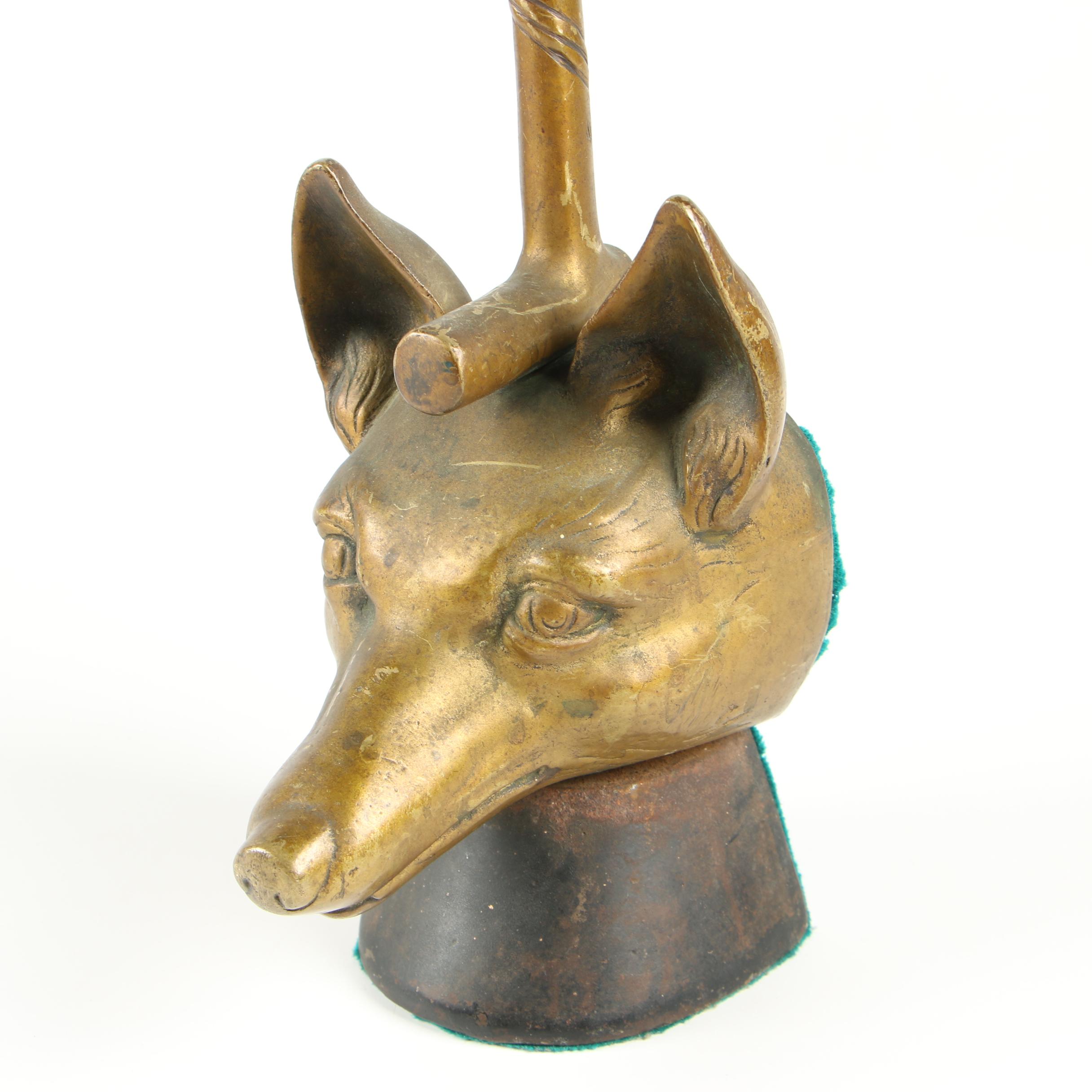 Brass Figural Fox Head Doorstop, Late 19th Early 20th Century | EBTH