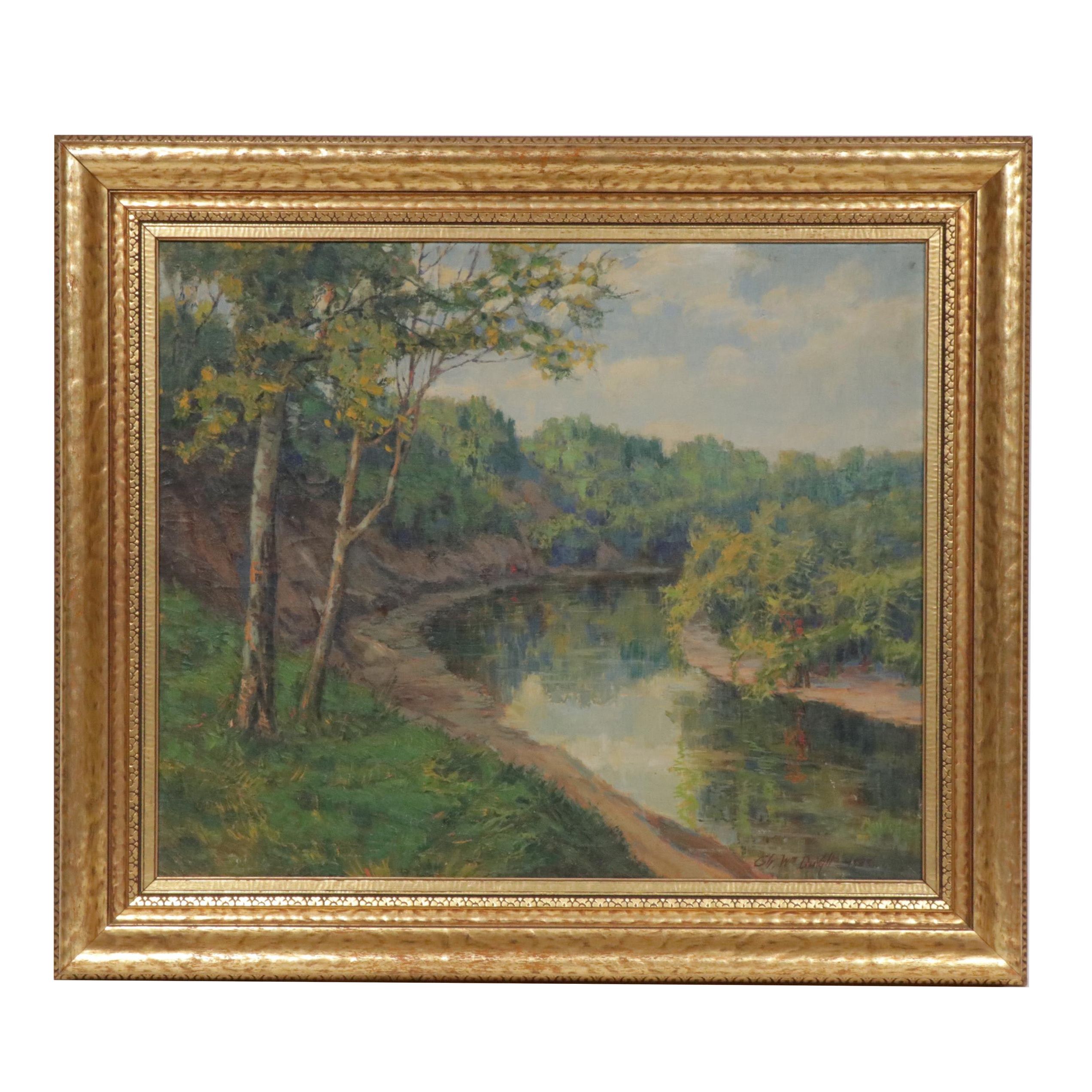 Charles William Duvall 1928 Landscape Oil Painting | EBTH