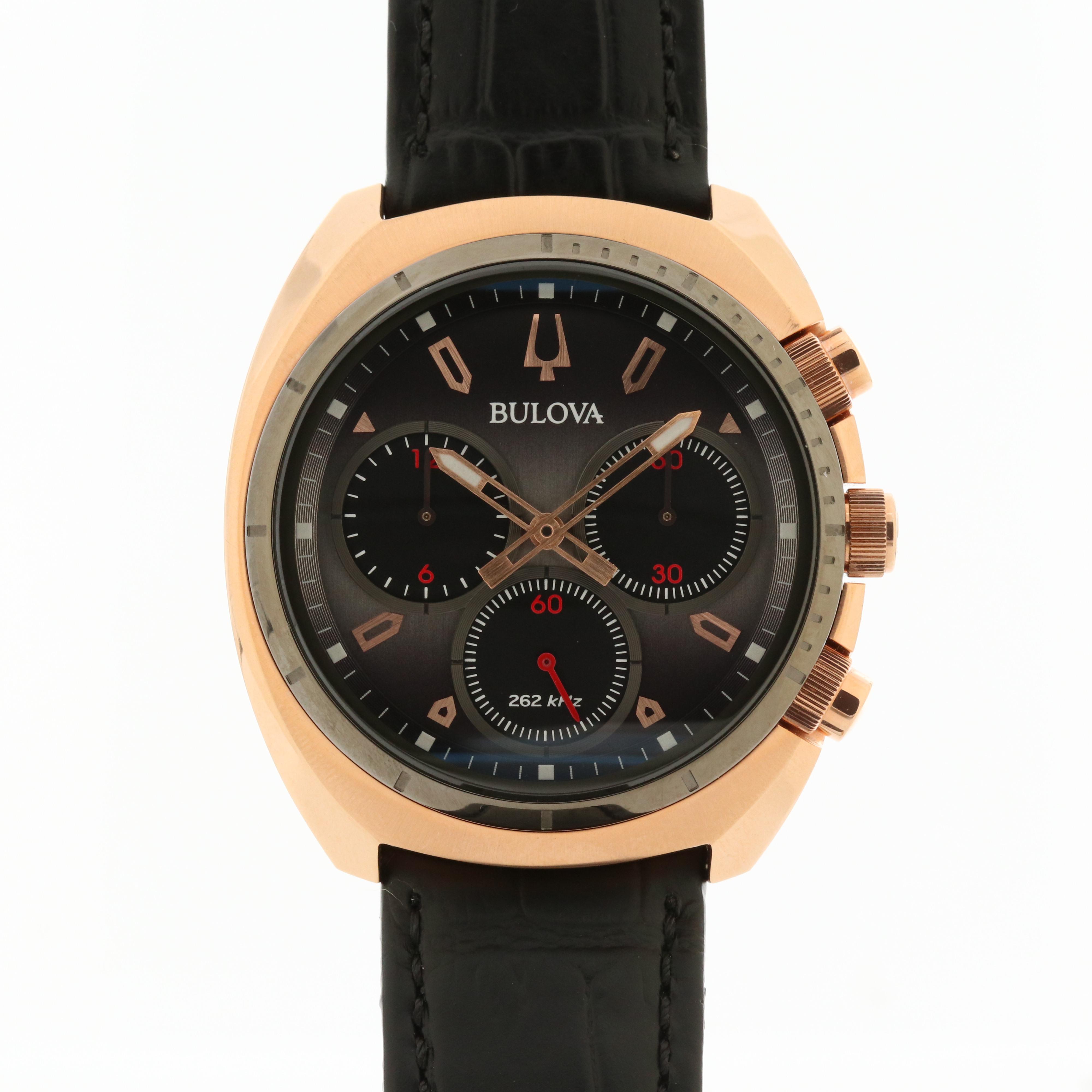 Bulova Curv Rose Gold Tone Quartz Chronograph Wristwatch | EBTH