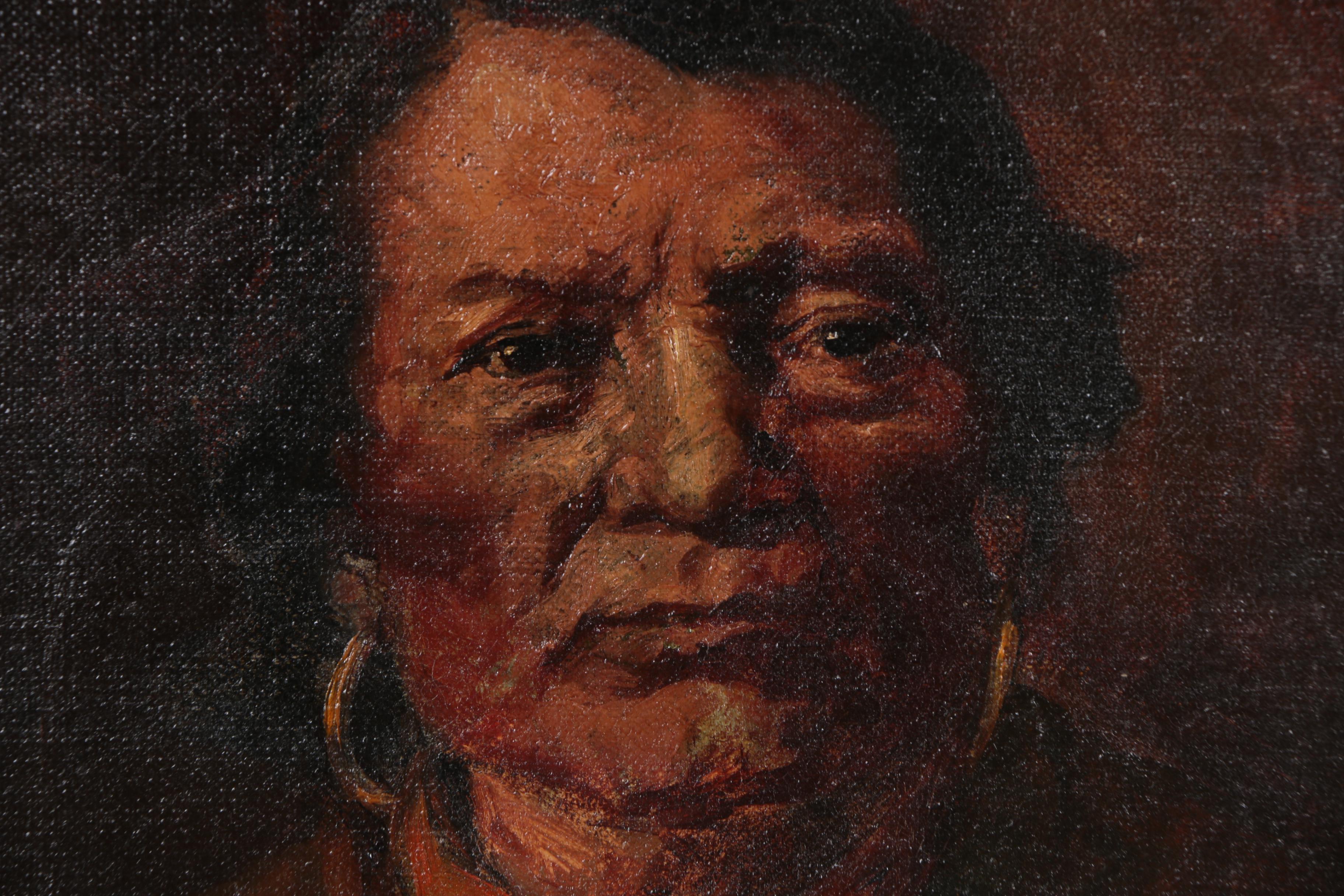 Carl Lotave 1905 Oil Portrait "Ignacio, Chief of the Utes" | EBTH