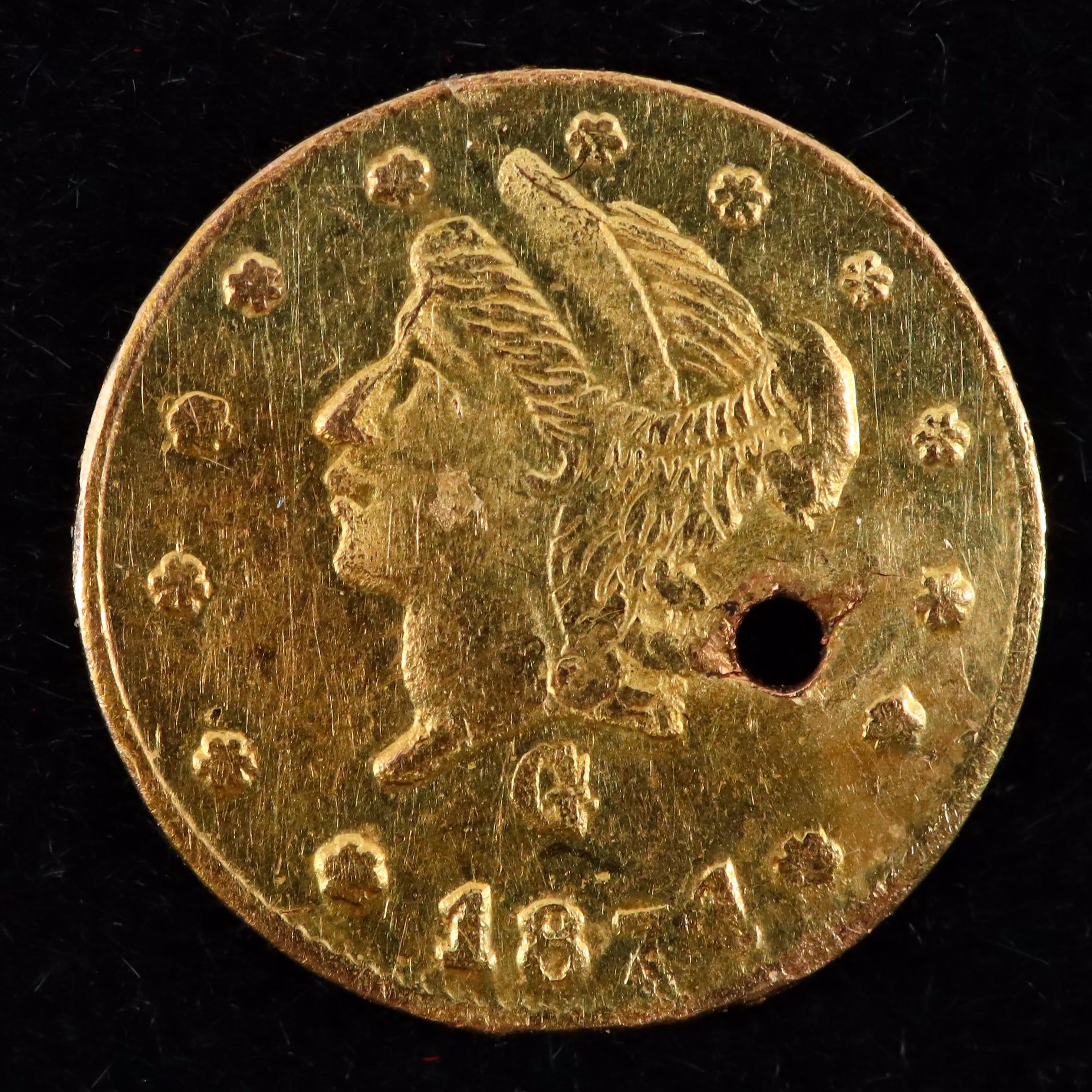 1871 California 1/4 Dollar Gold Coin | EBTH