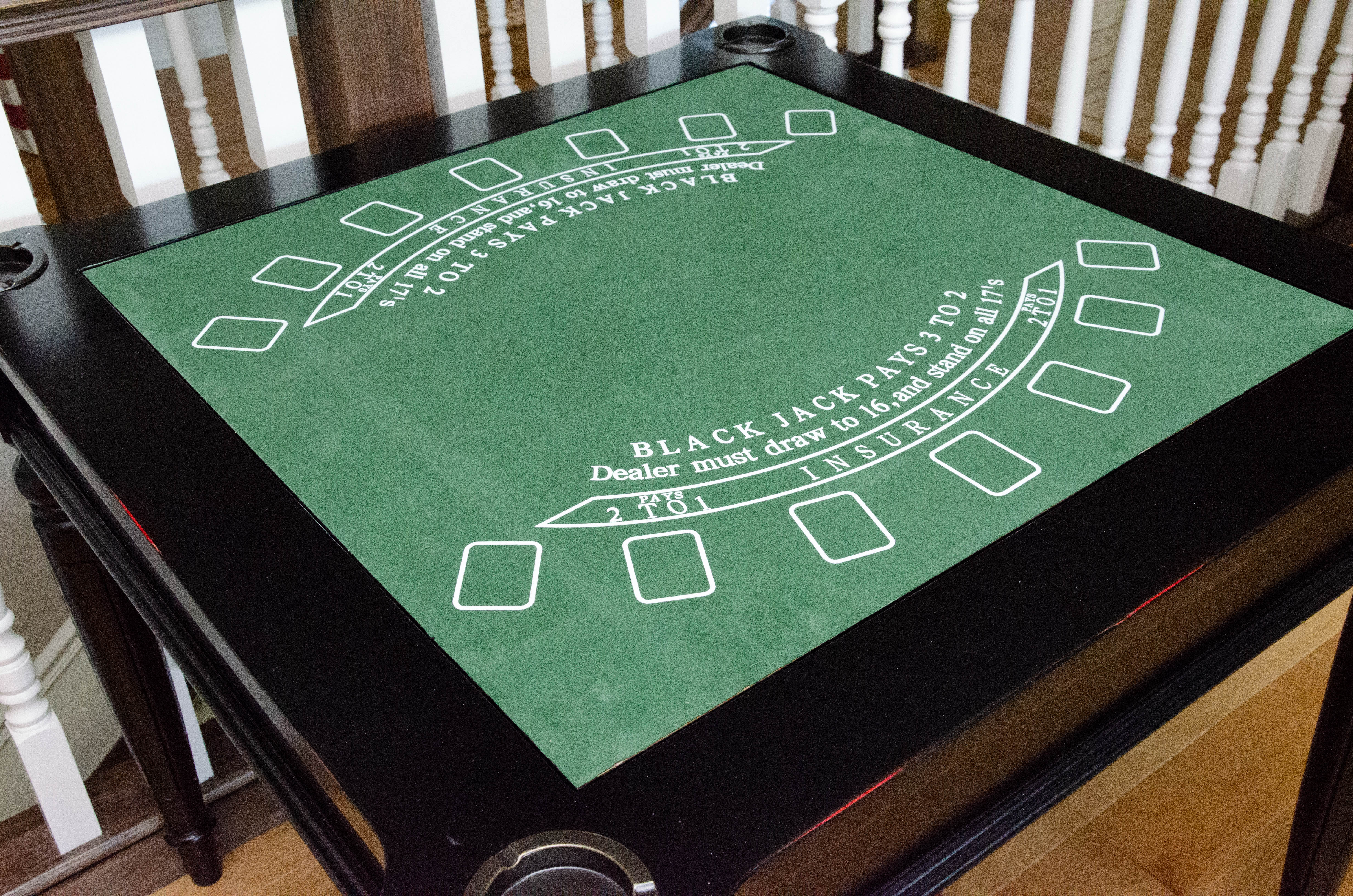 Versatile Game Table in Ebonized Wood Frame with Accessories | EBTH