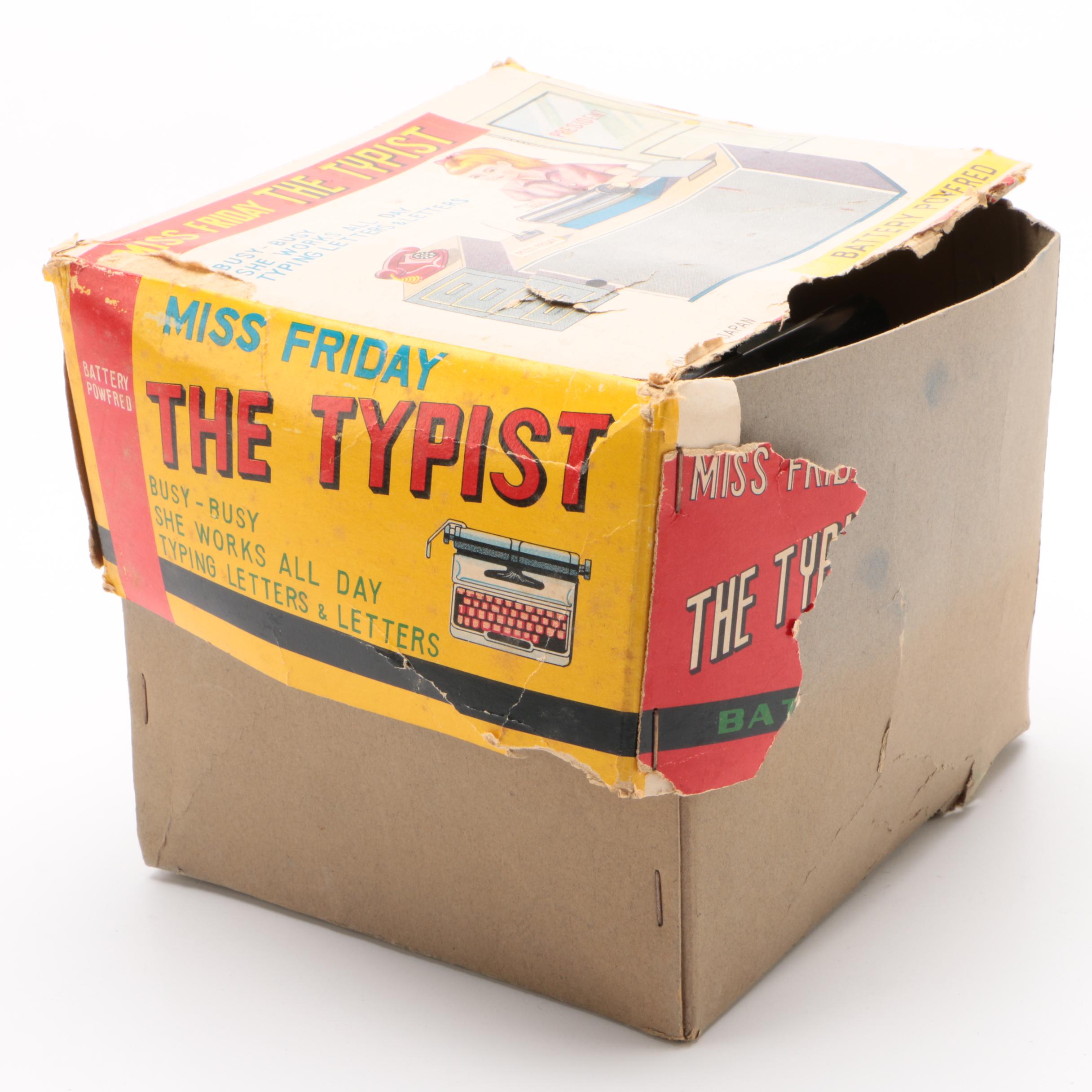 Japanese "Miss Friday The Typist" Battery Operated Toy in Original Box ...