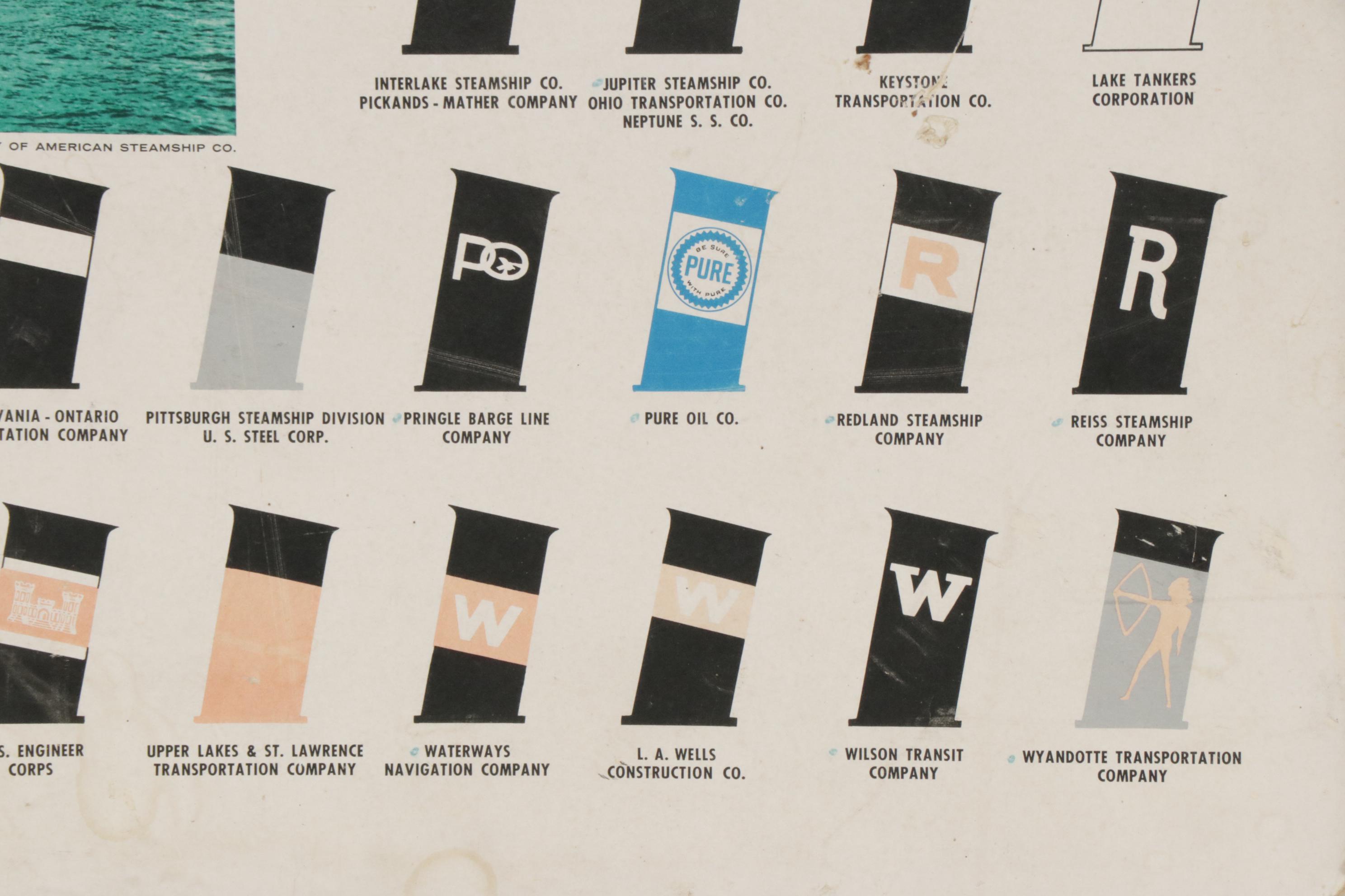 Sherwin-Williams Co. Lithograph Poster "Standard Colors: Great Lakes ...