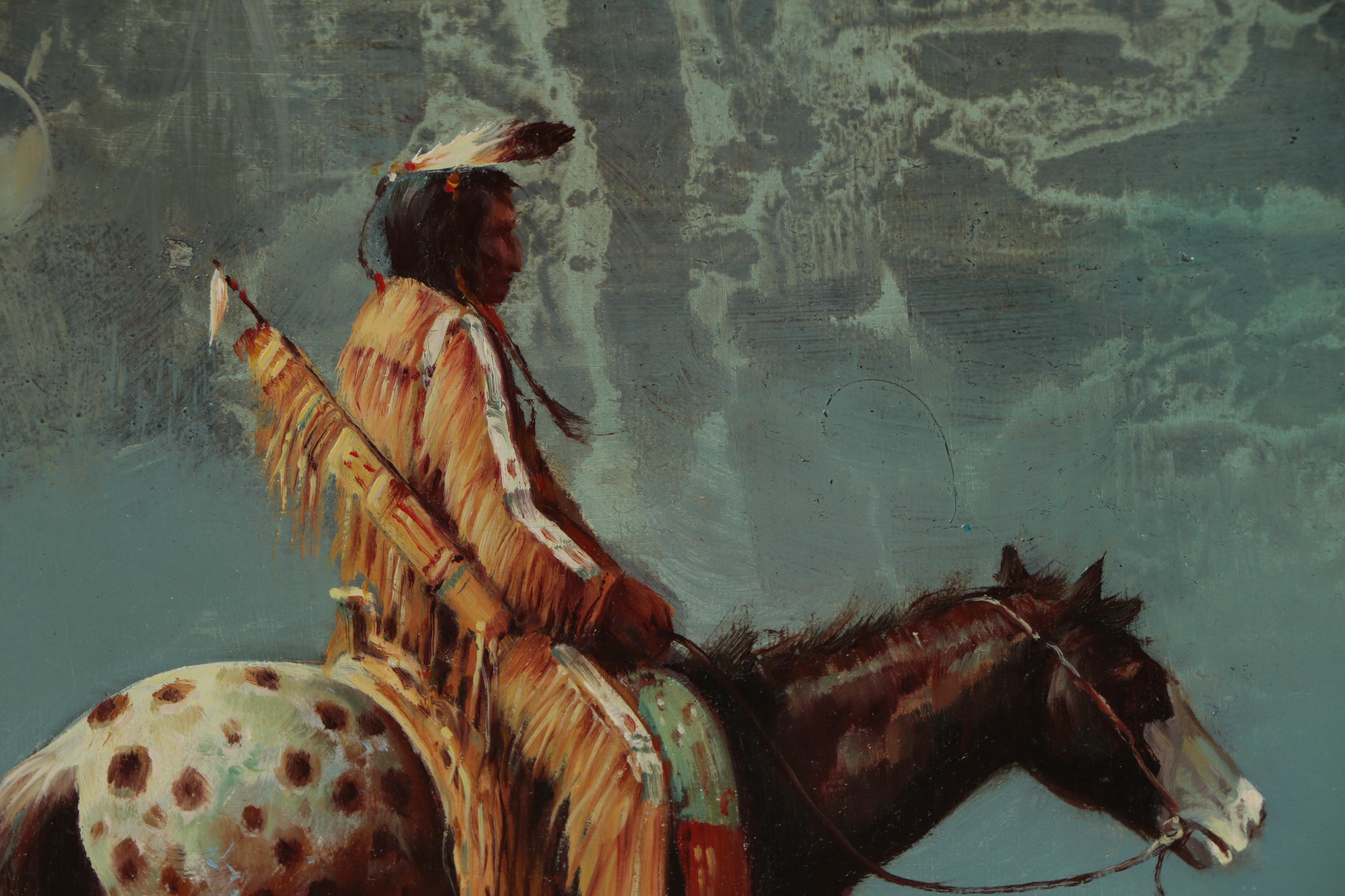 Troy Denton Oil Painting after Olaf Wieghorst "Nez Perce on Appaloosa ...