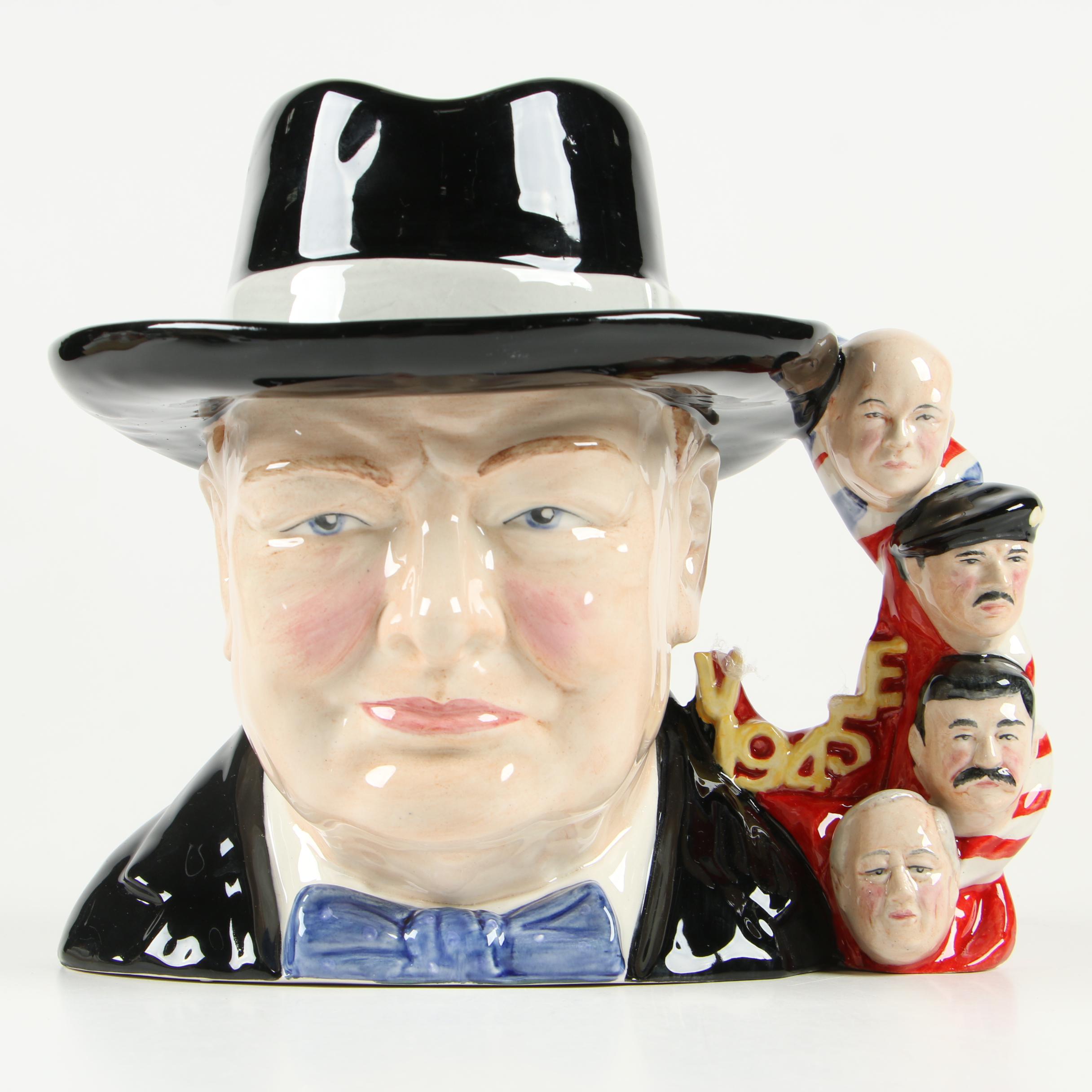 Winston Churchill Character Jug and "Yalta Tea Party" Teapot | EBTH