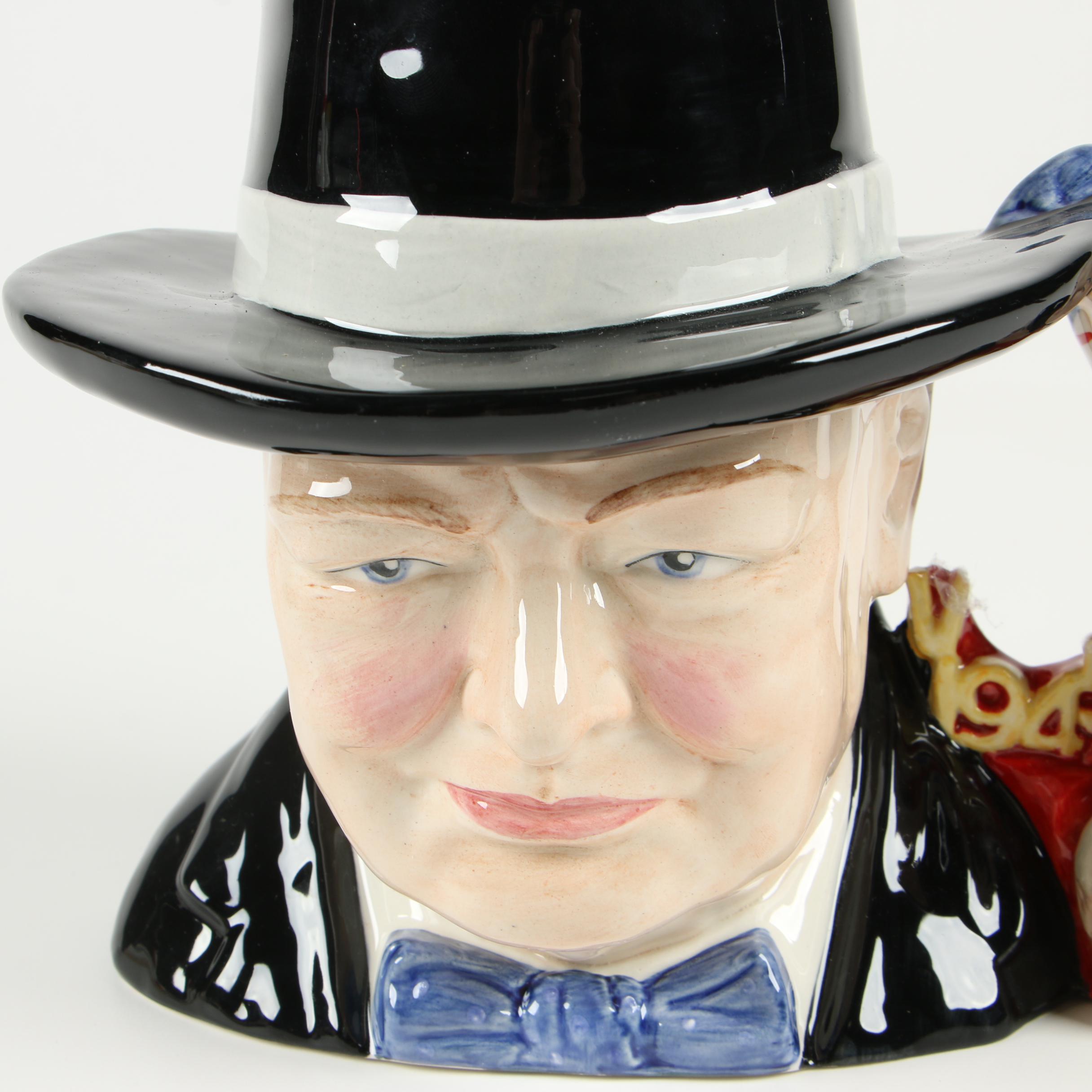 Winston Churchill Character Jug and "Yalta Tea Party" Teapot | EBTH
