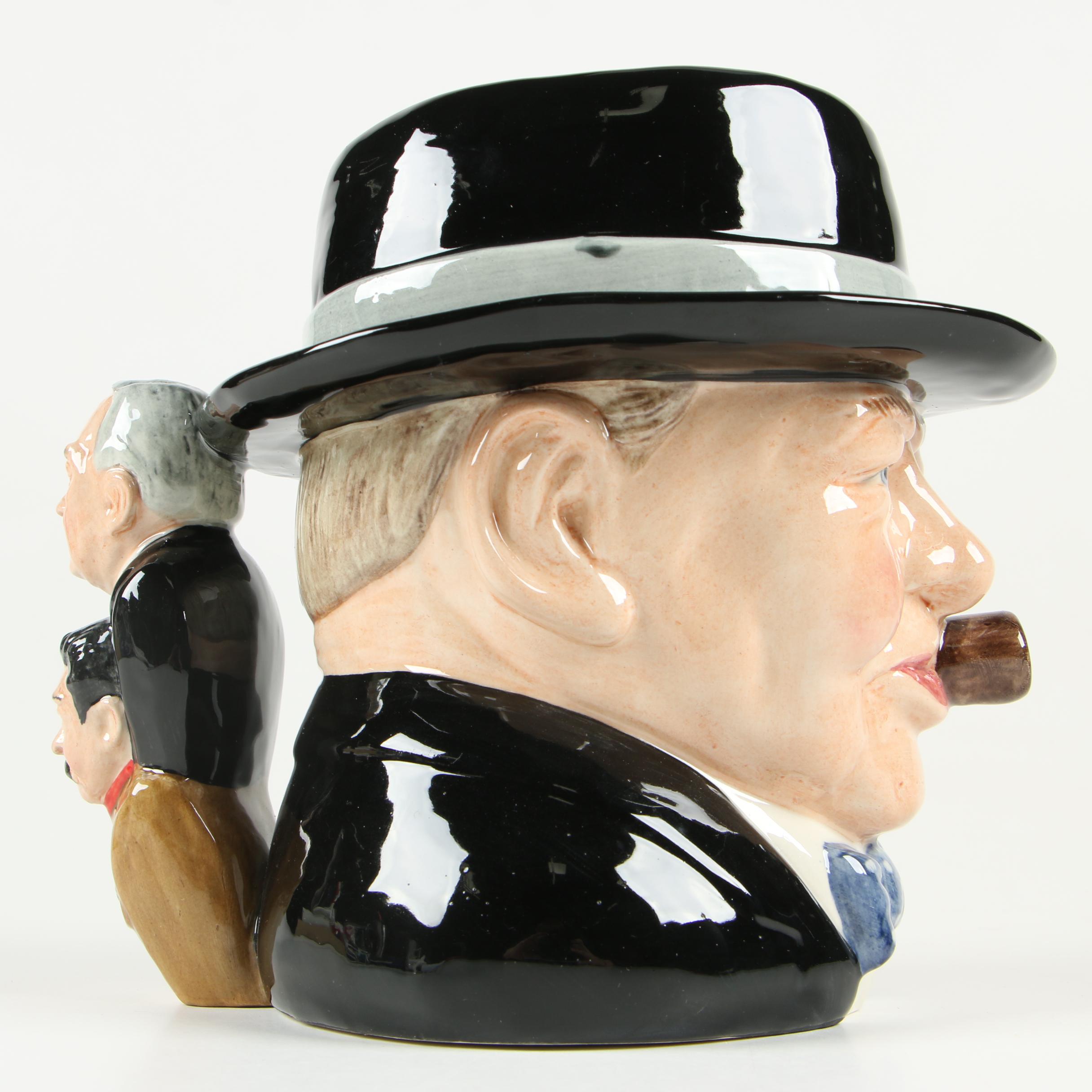 Winston Churchill Character Jug and "Yalta Tea Party" Teapot | EBTH
