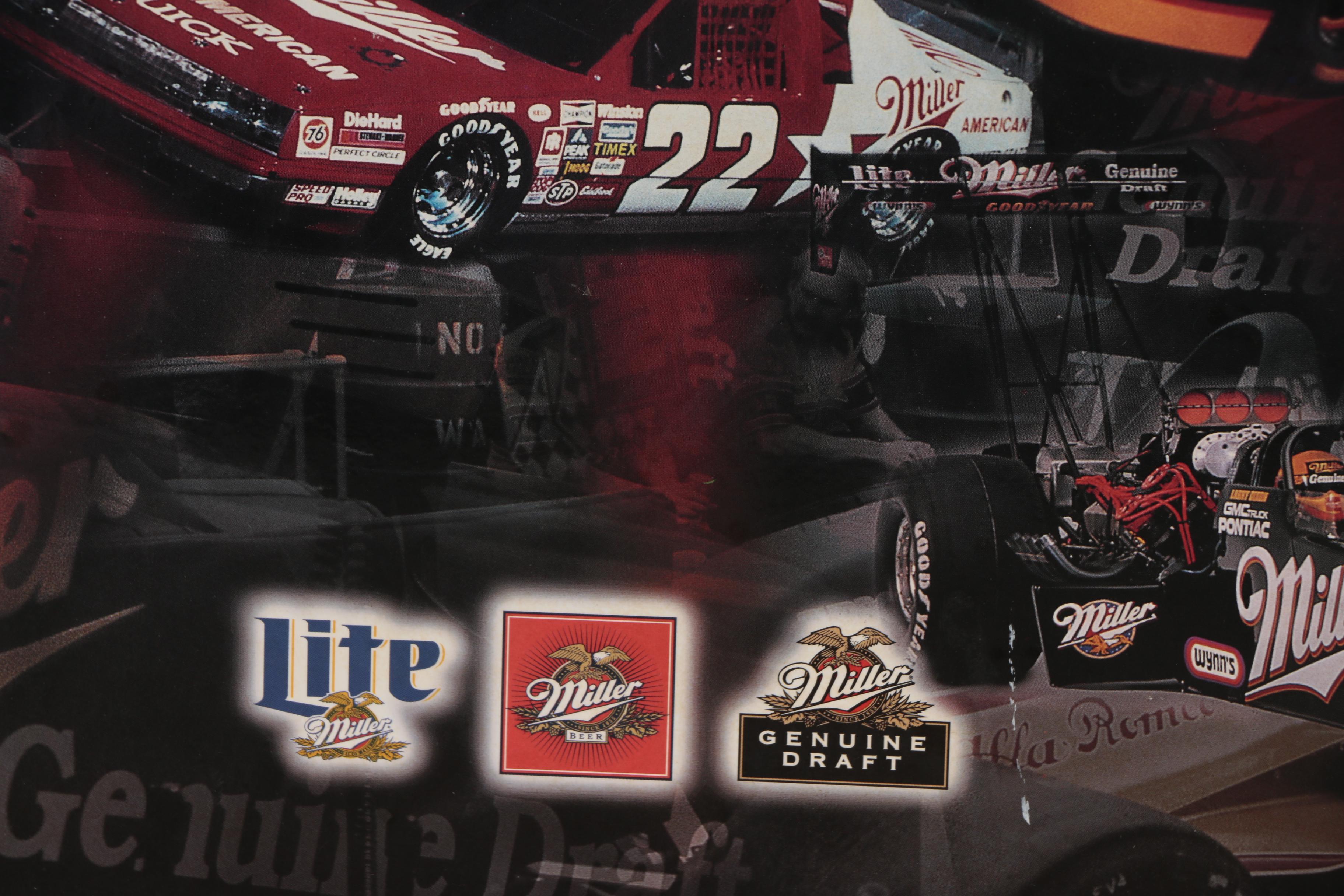 Miller NASCAR Racing Commemorative Poster | EBTH