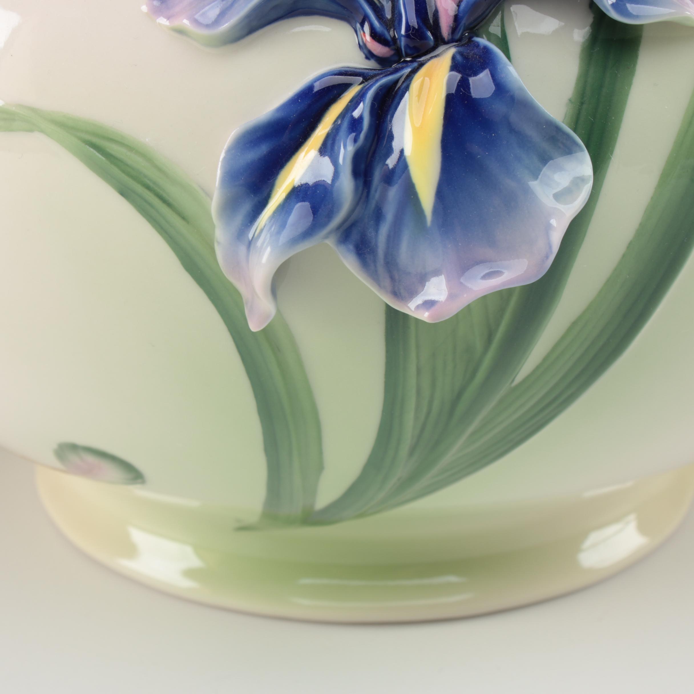 Franz Collection "Long Tail Hummingbird" Bowl Shaped Vase, Contemporary ...