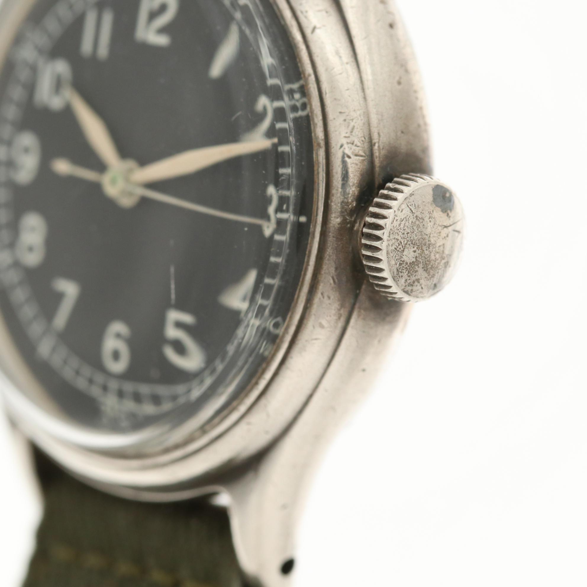 Vintage Bulova Type A-11 WW2 U.S. Military Stainless Steel Stem Wind ...