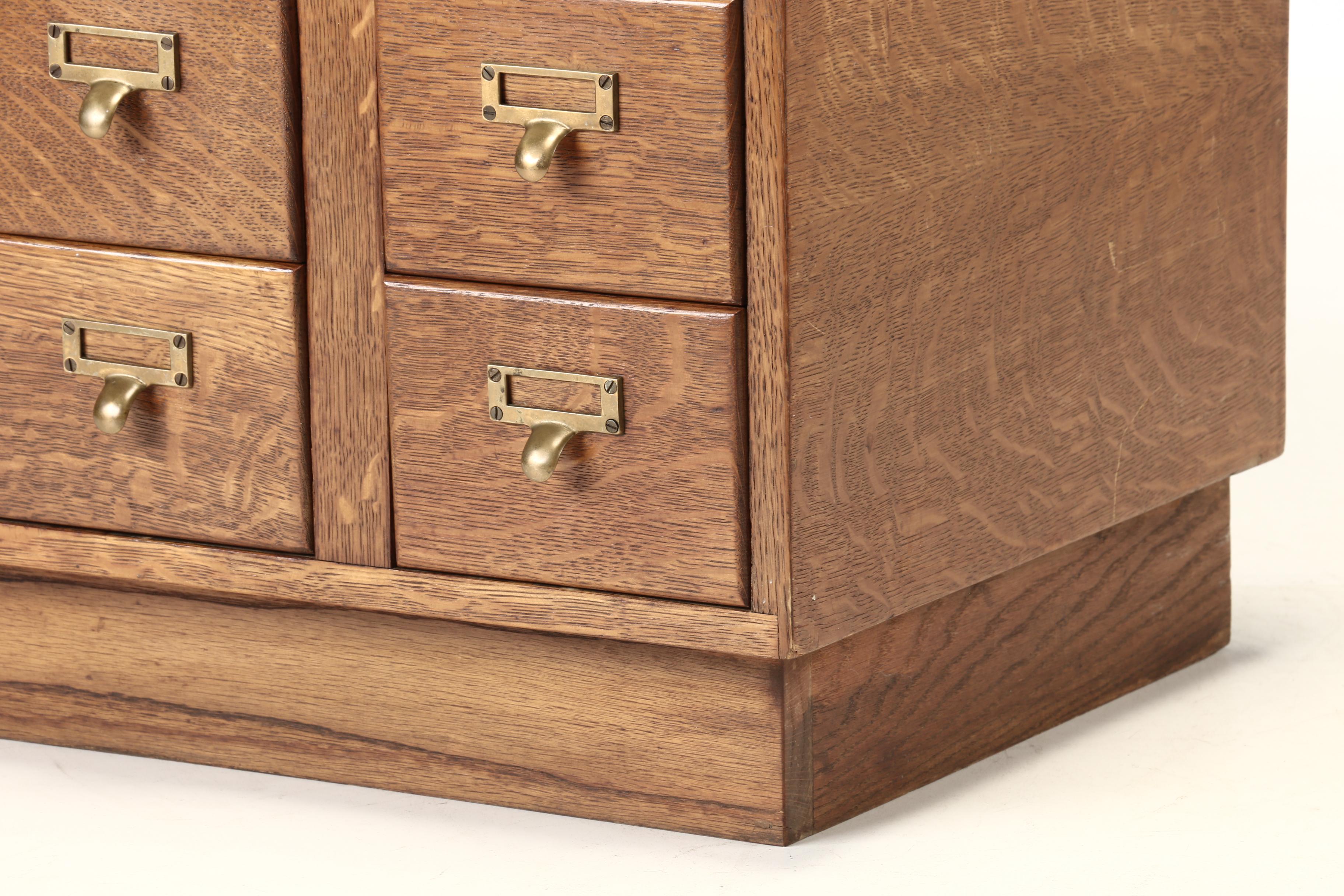 Oak Index File Cabinet, Early to Mid-20th Century | EBTH
