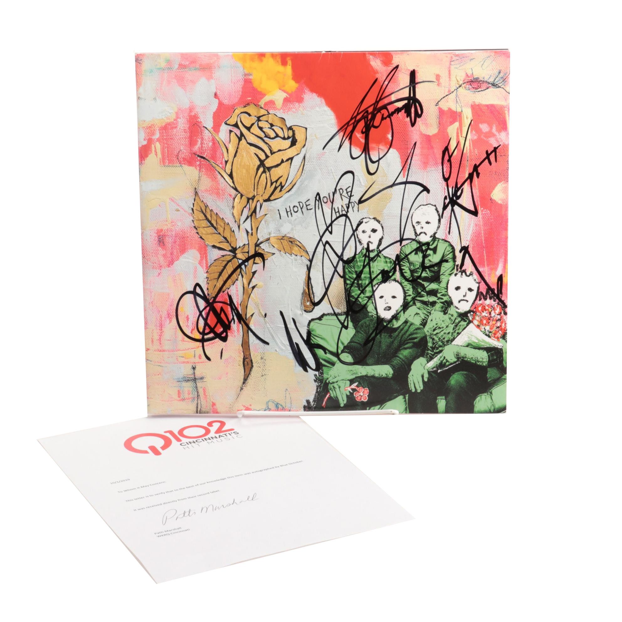 Blue October Signed Album Cover "I Hope You're Happy" | EBTH