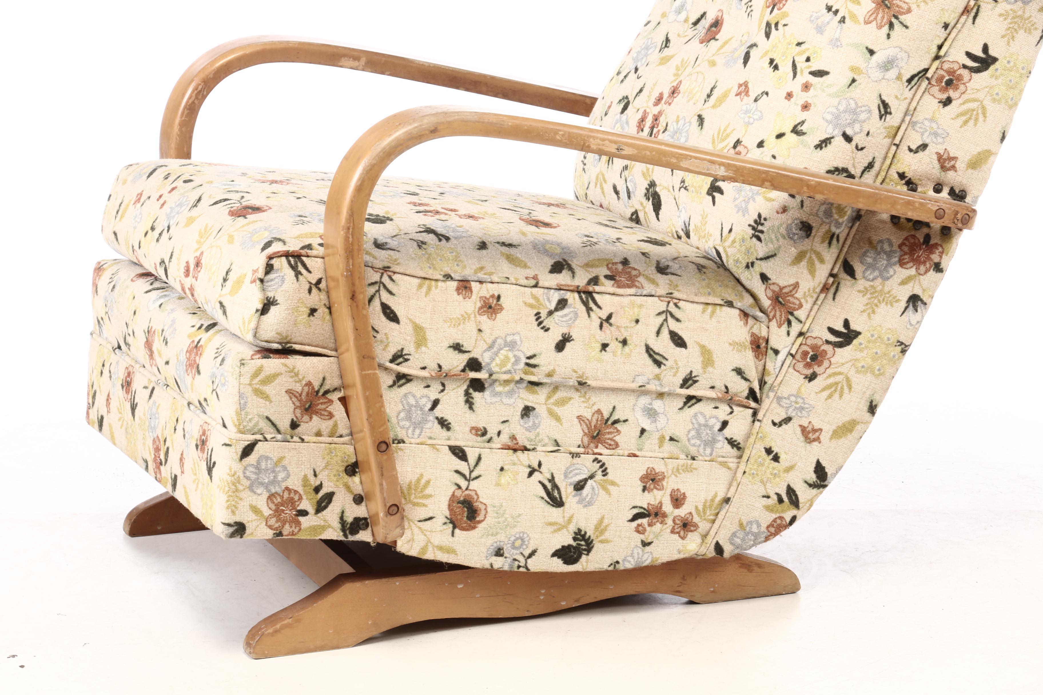Birch Upholstered Platform Rocker, Circa 1950s | EBTH