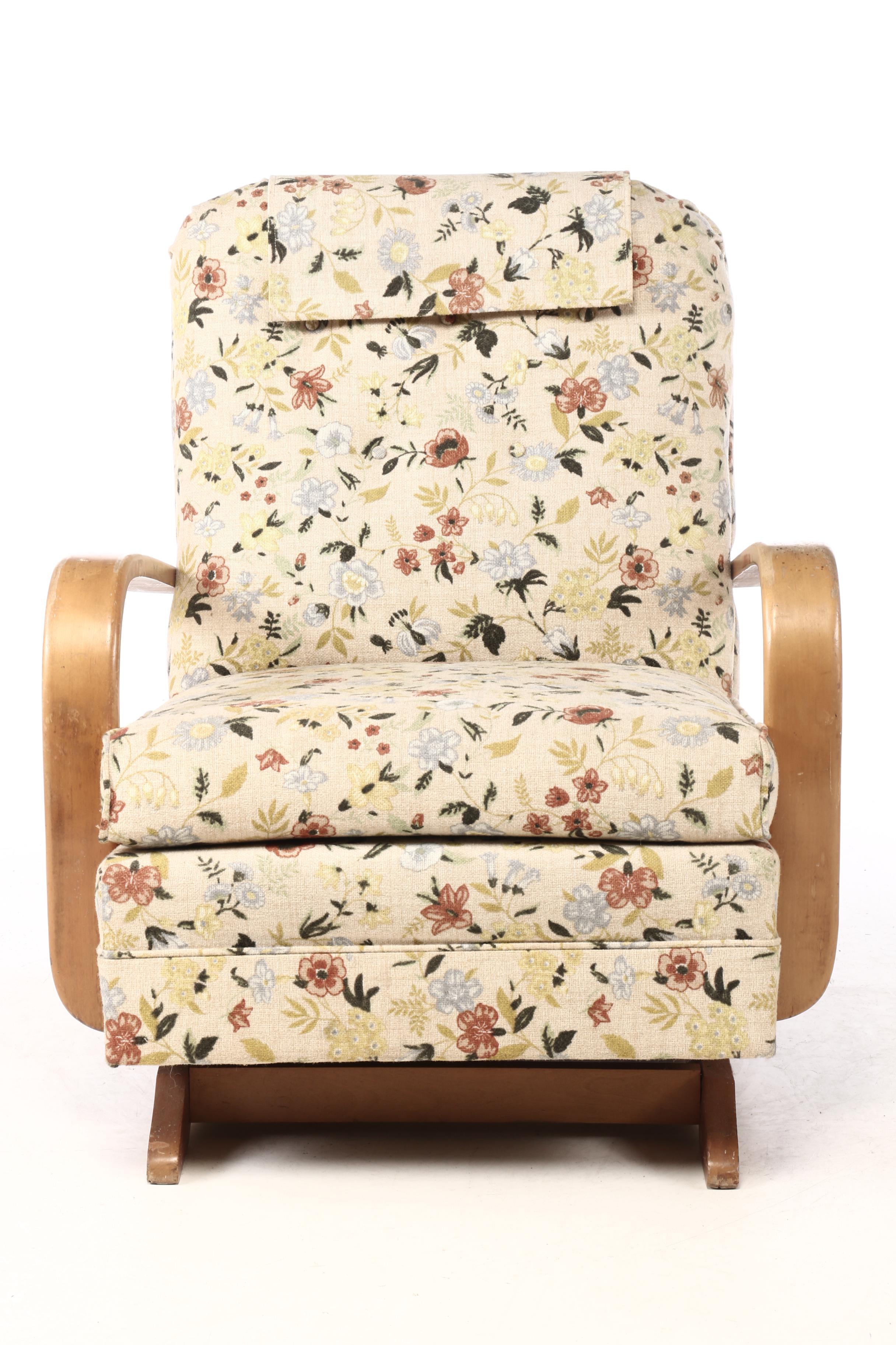 Birch Upholstered Platform Rocker, Circa 1950s | EBTH