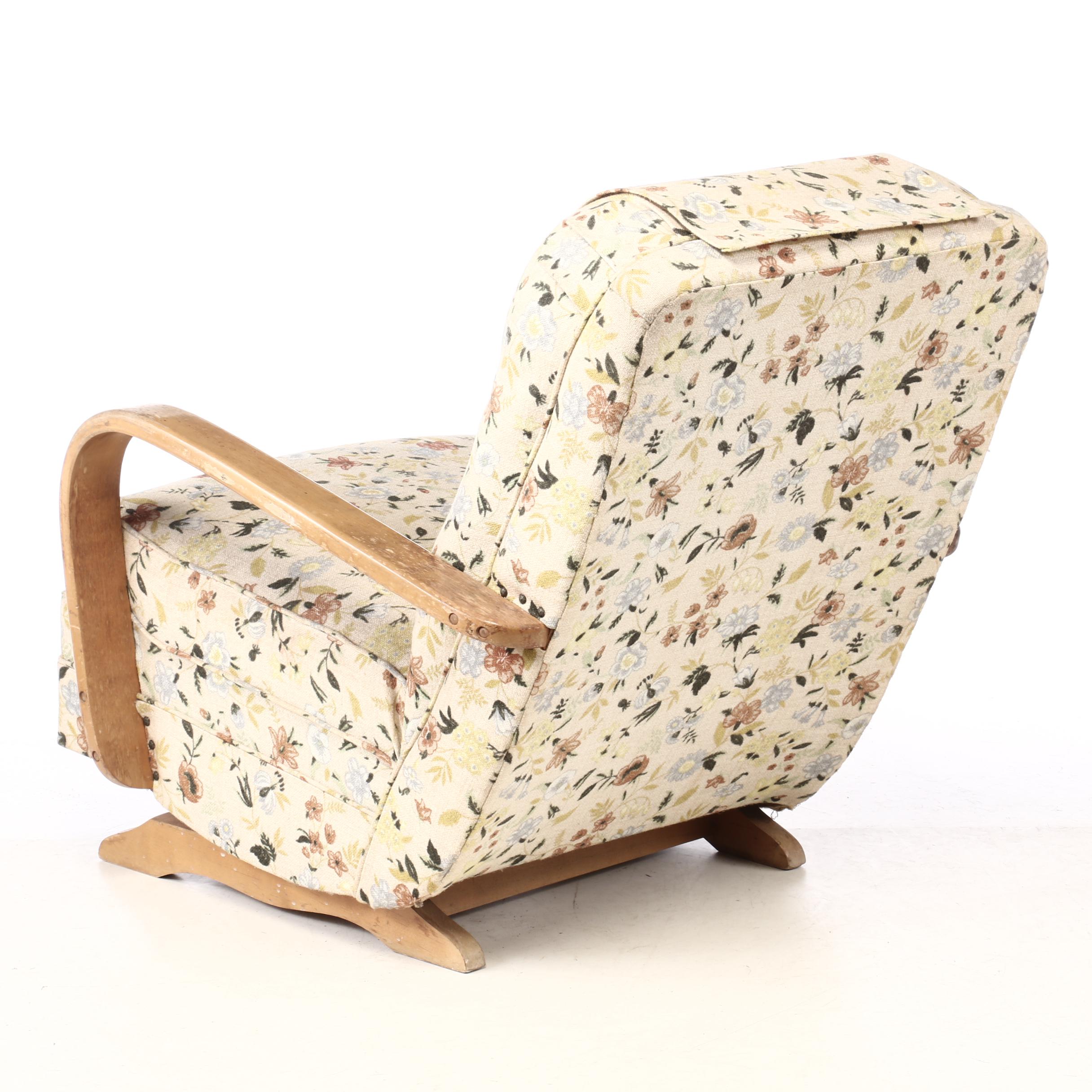 Birch Upholstered Platform Rocker, Circa 1950s | EBTH