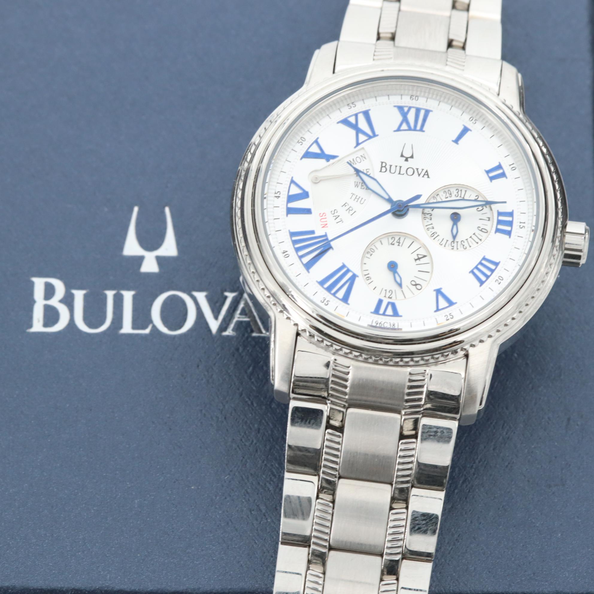 Bulova Stainless Steel Calendar Wristwatch | EBTH
