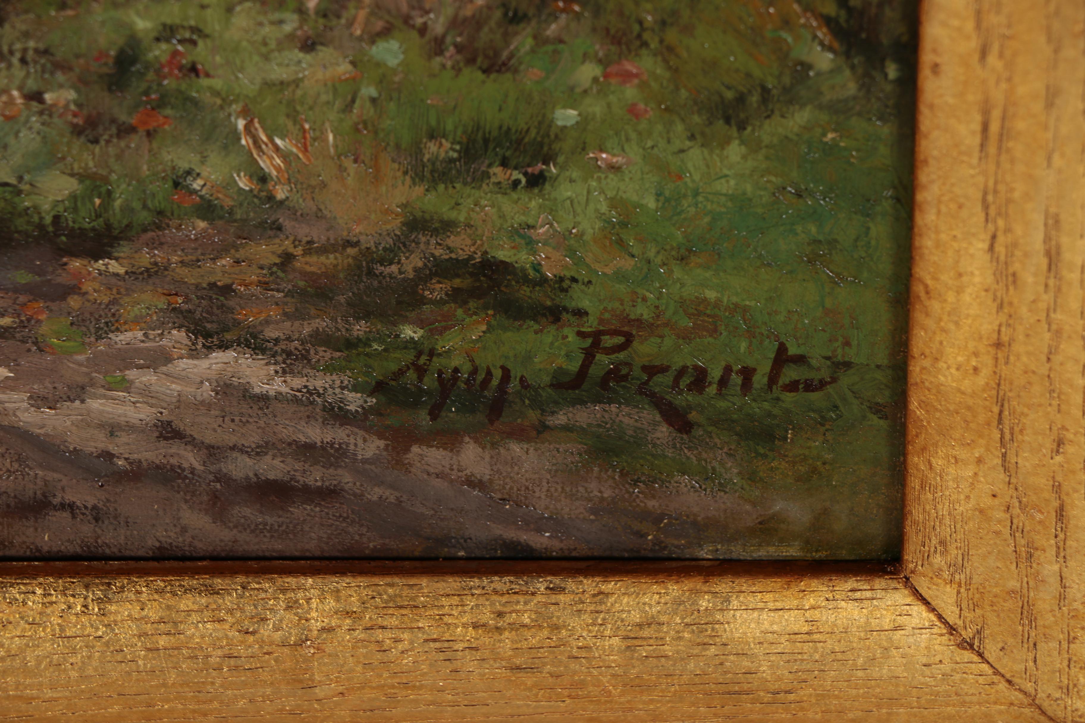 Aymar Alexandre Pezant Oil Painting of Pastoral Landscape with Cattle ...