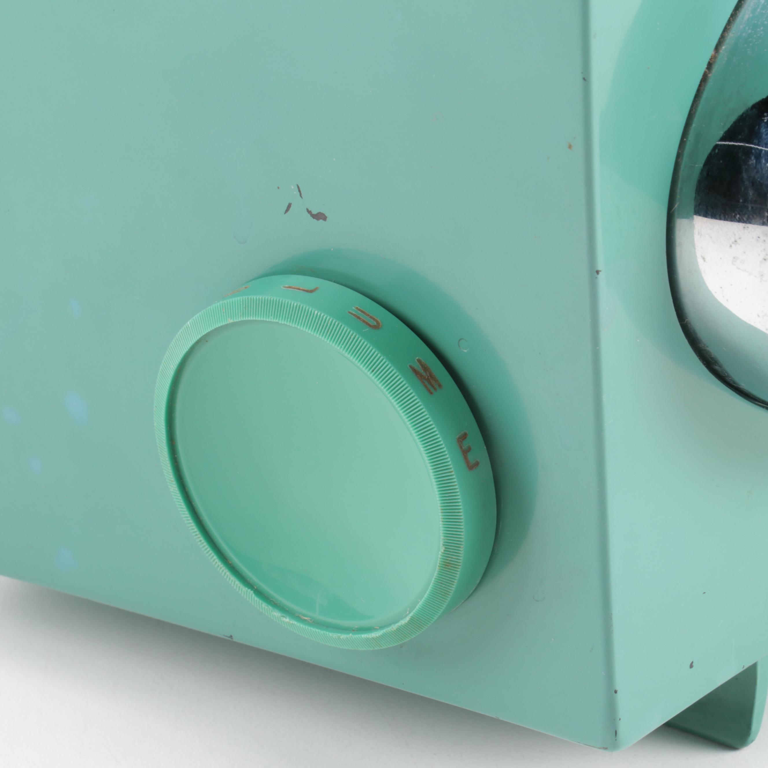 Motorola Mid Century Modern Bakelite Telechron Clock Radio With Alarm ...