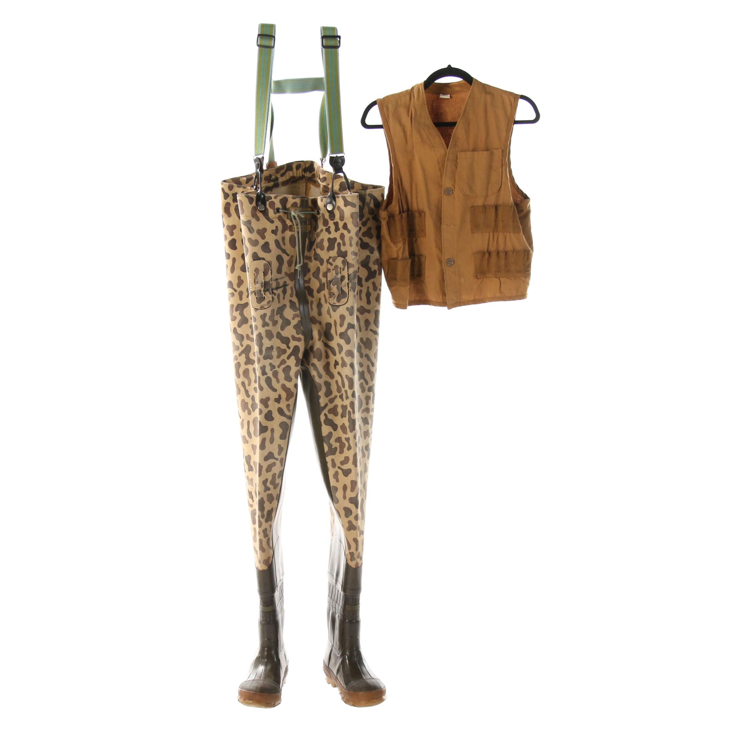 Hodgman Wadewell Cloud Camo Print Waders with Canvas Vest | EBTH