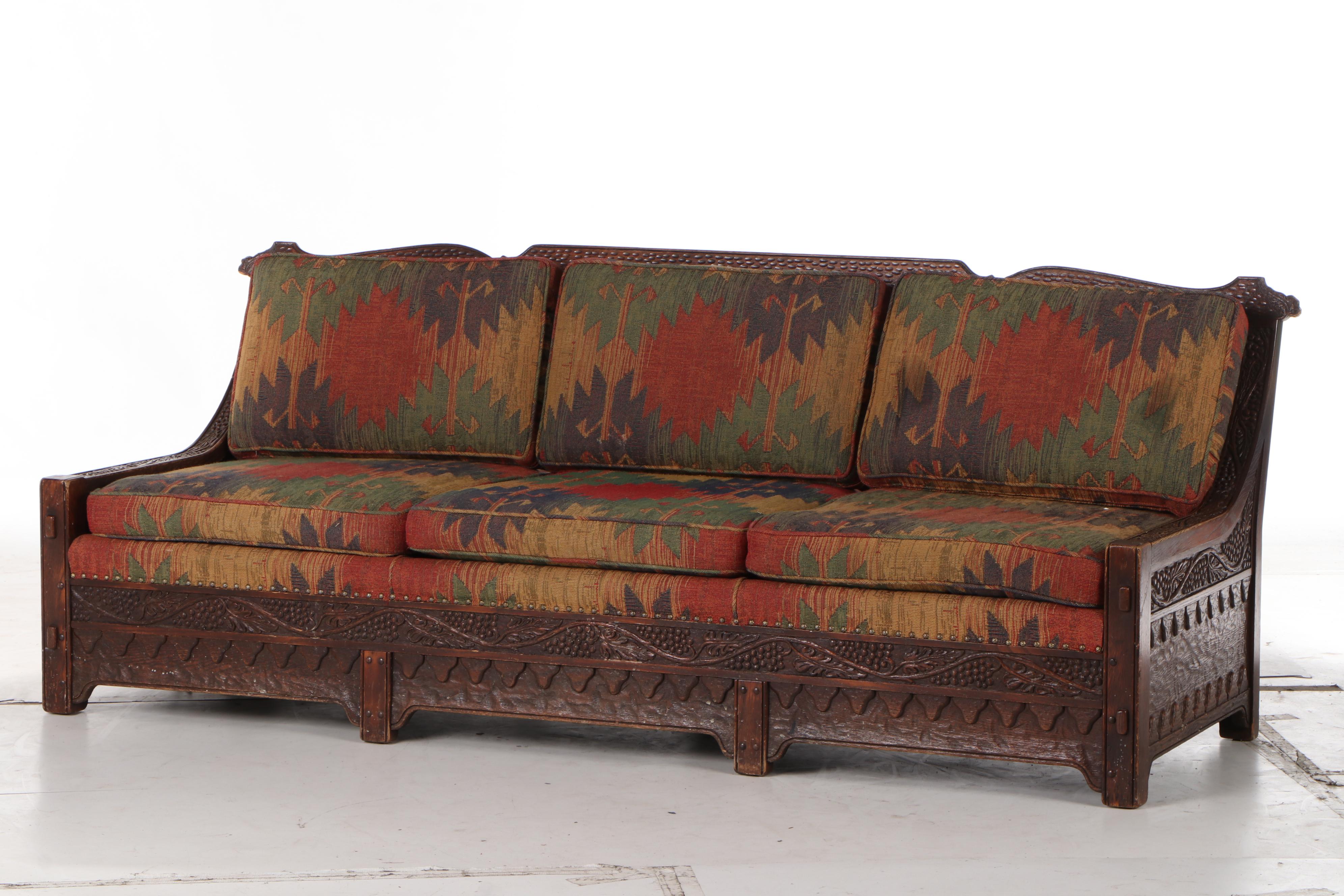 Romweber "Grapevine" Viking Oak Sofa, Mid-20th Century | EBTH