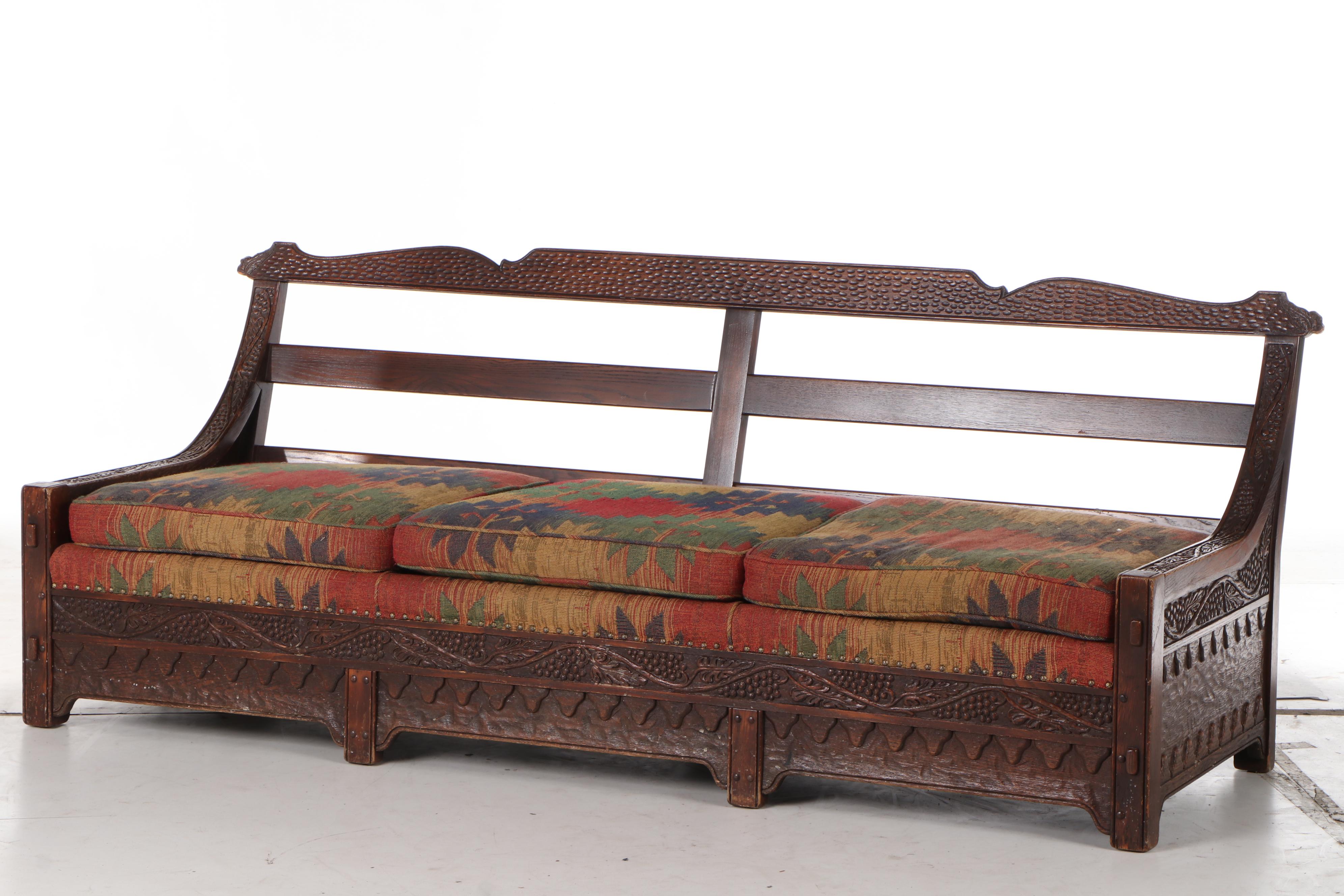 Romweber "Grapevine" Viking Oak Sofa, Mid-20th Century | EBTH