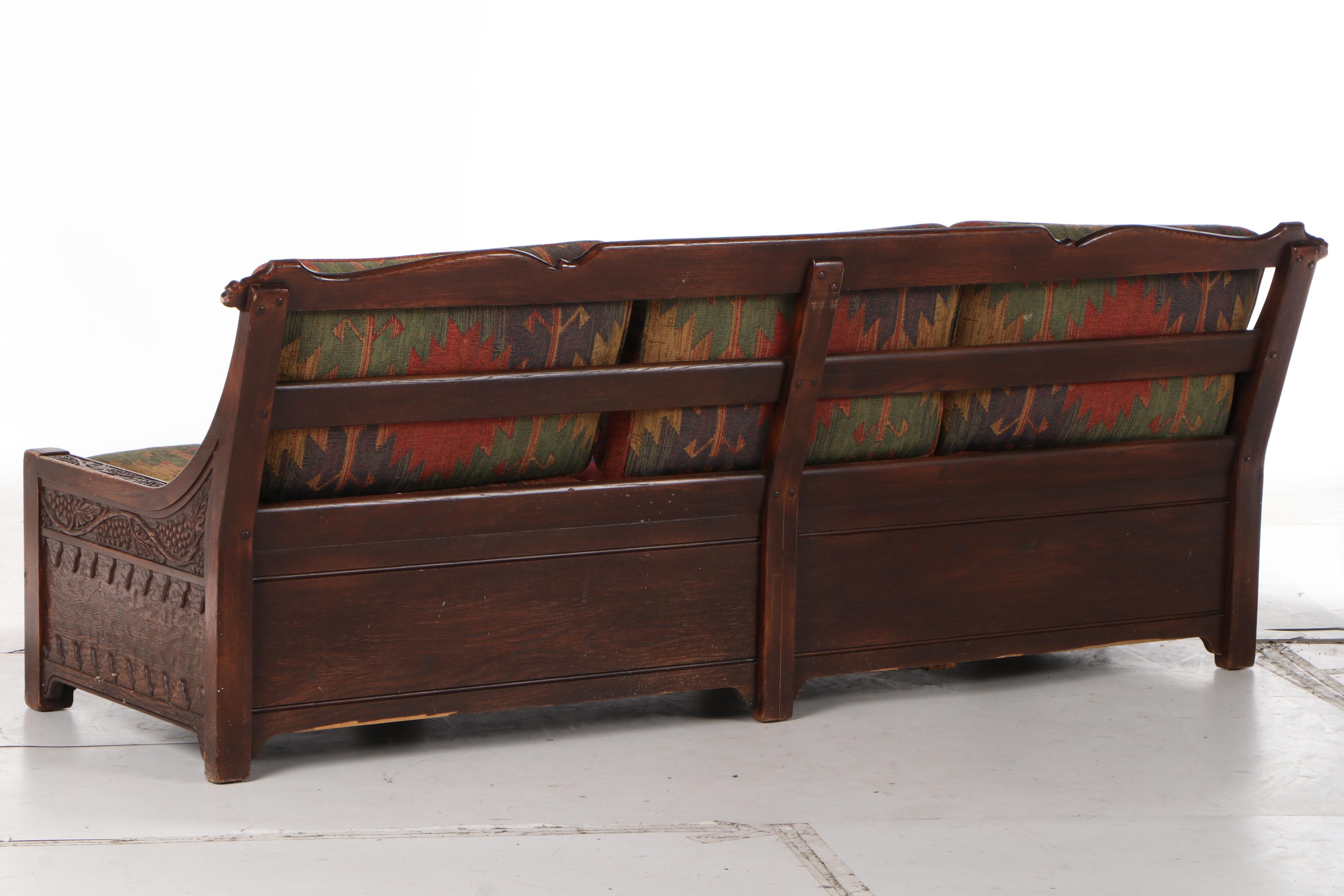 Romweber "Grapevine" Viking Oak Sofa, Mid-20th Century | EBTH