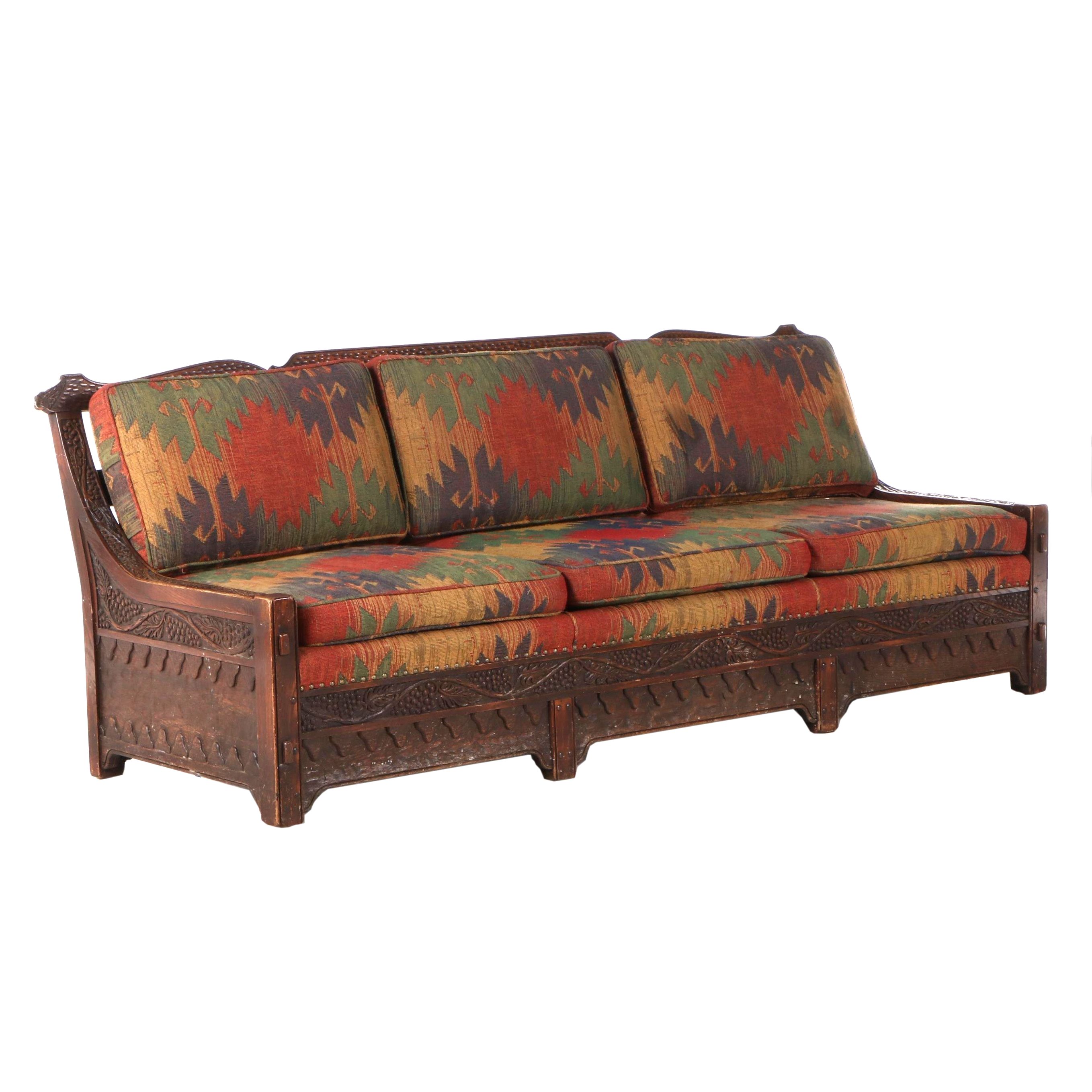 Romweber "Grapevine" Viking Oak Sofa, Mid-20th Century | EBTH