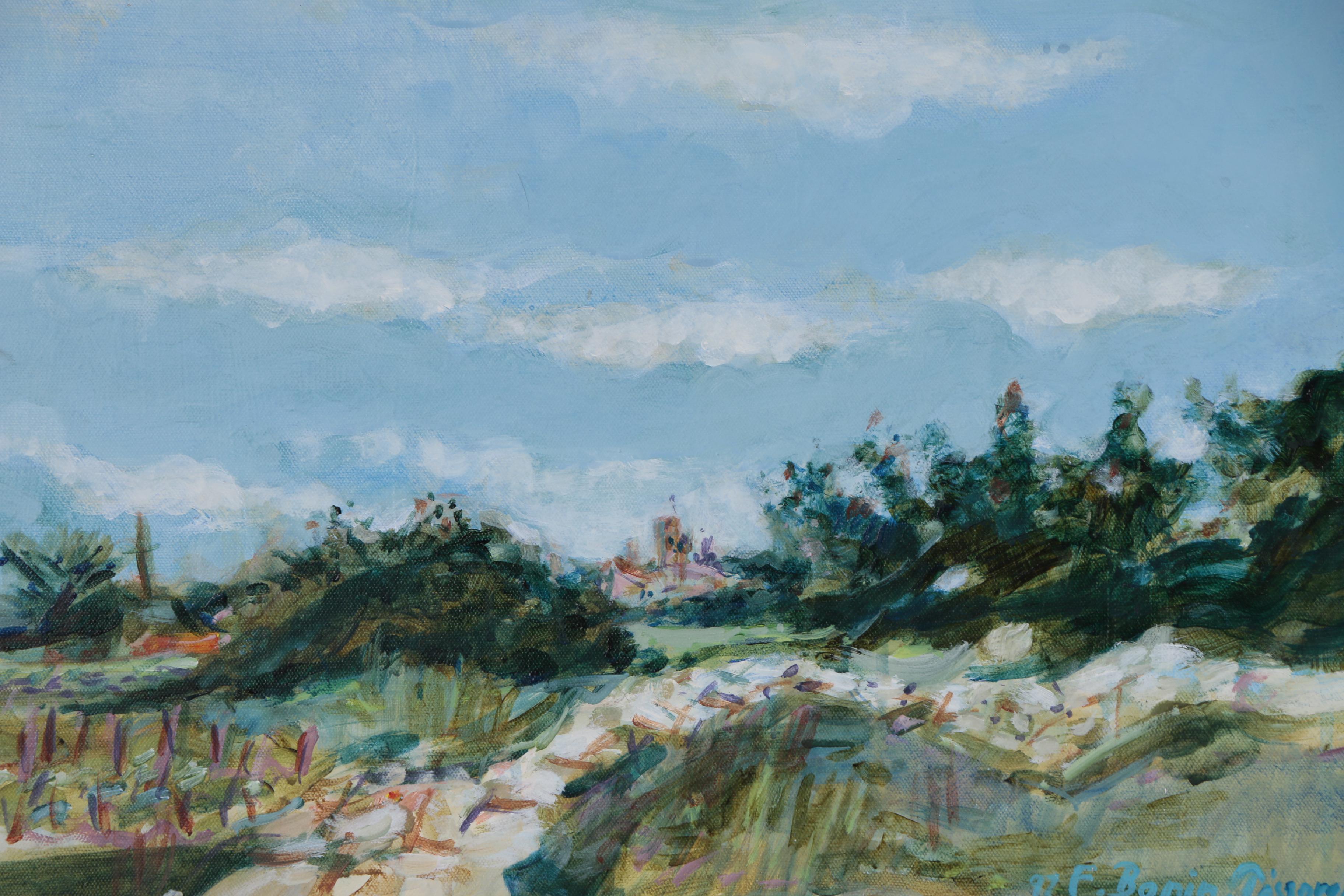 Frédéric Bonin-Pissarro Abstract Landscape Oil Painting, Late 20th ...