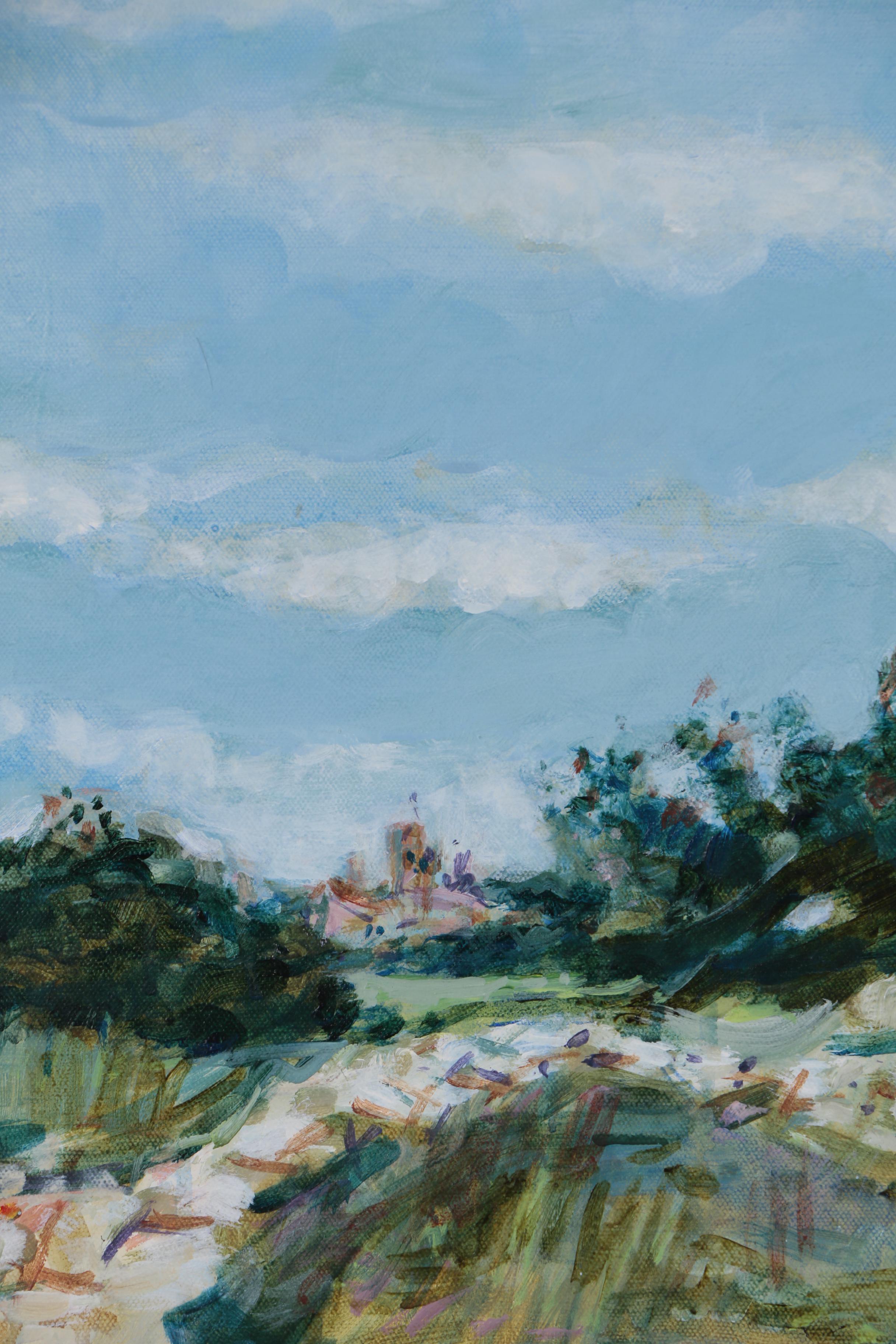 Frédéric Bonin-Pissarro Abstract Landscape Oil Painting, Late 20th ...