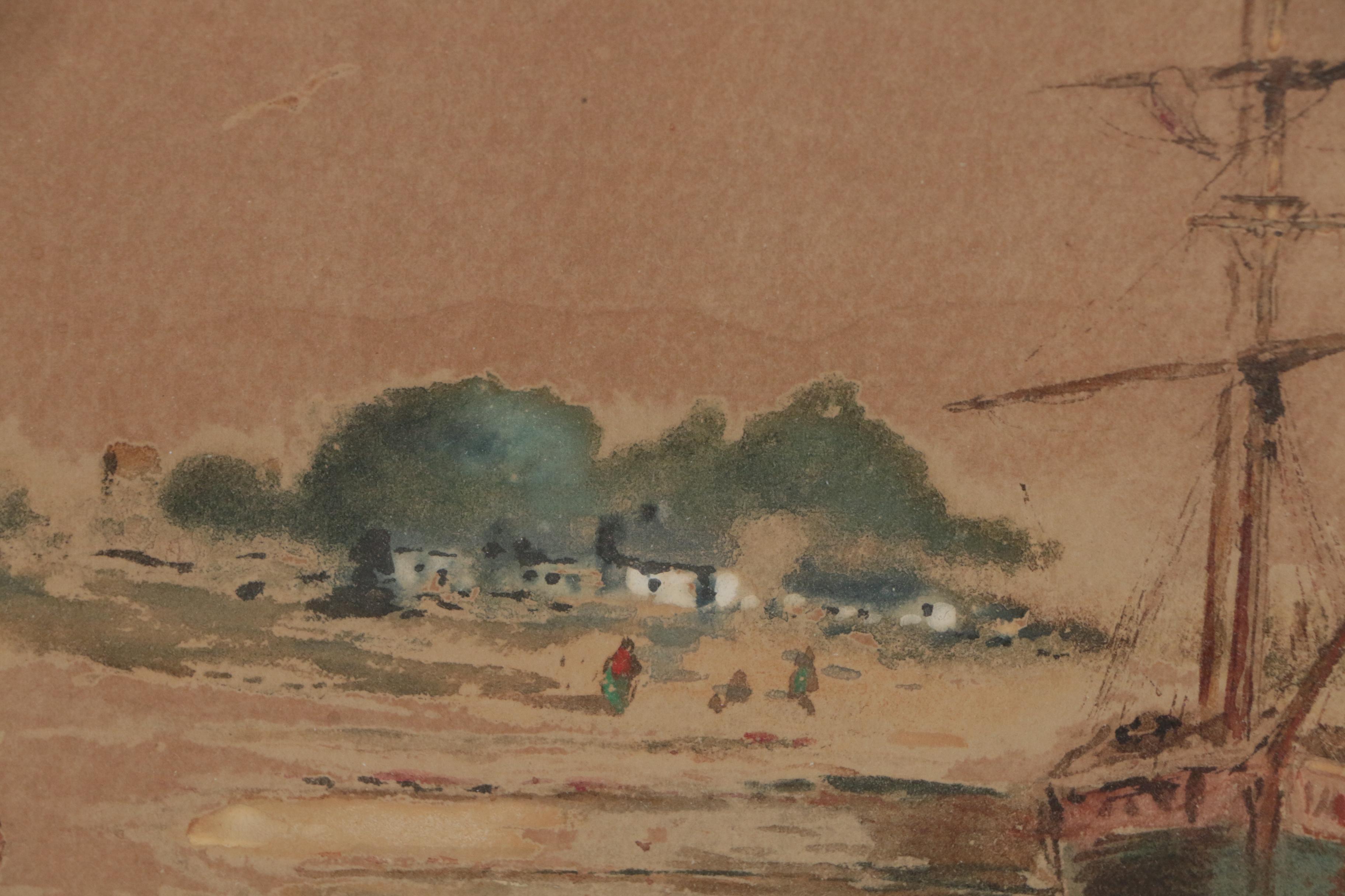 John Hauser Watercolor Painting of Coastal Landscape, 1900 | EBTH