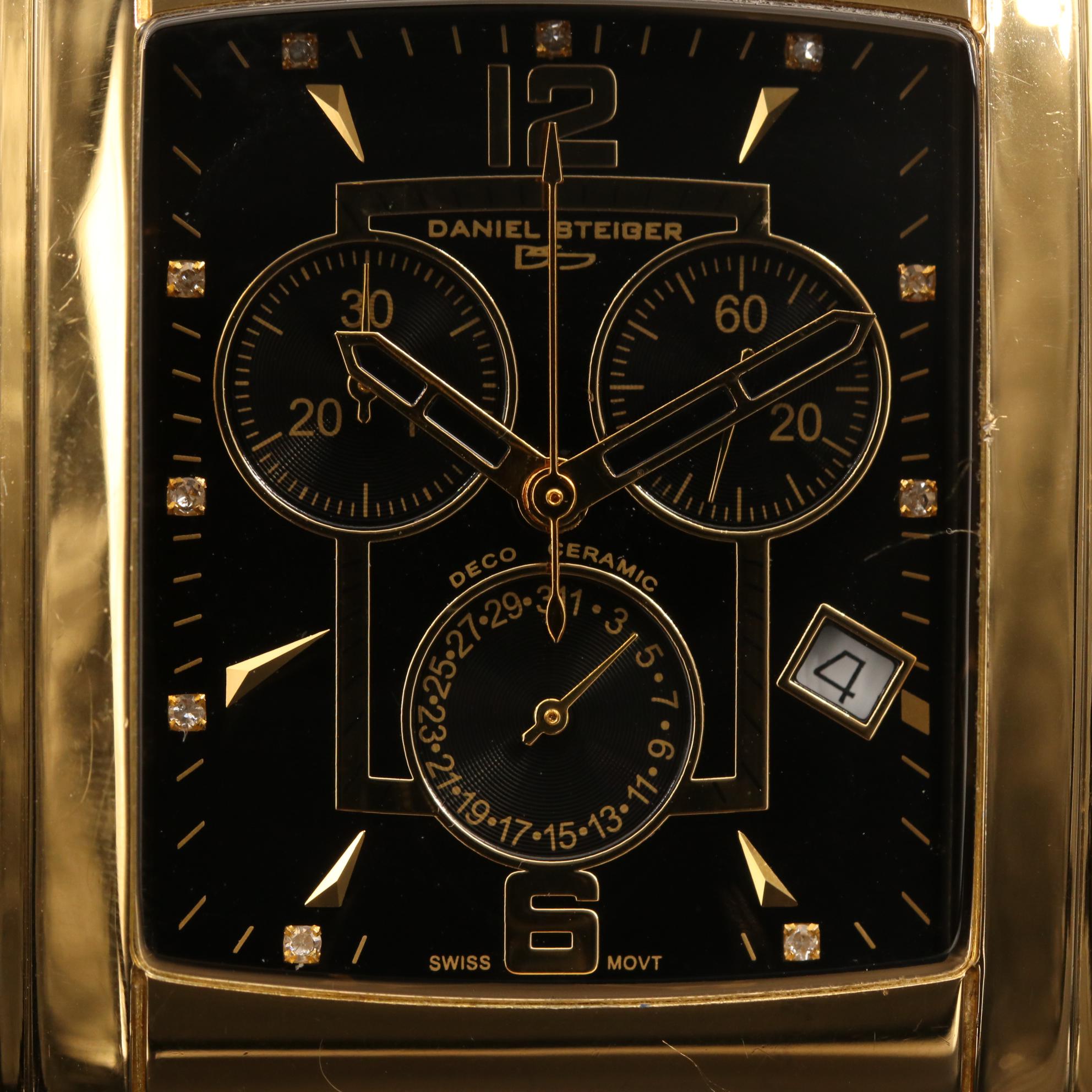 Daniel Steiger Deco Ceramic and Stainless Steel Quartz Chronograph ...
