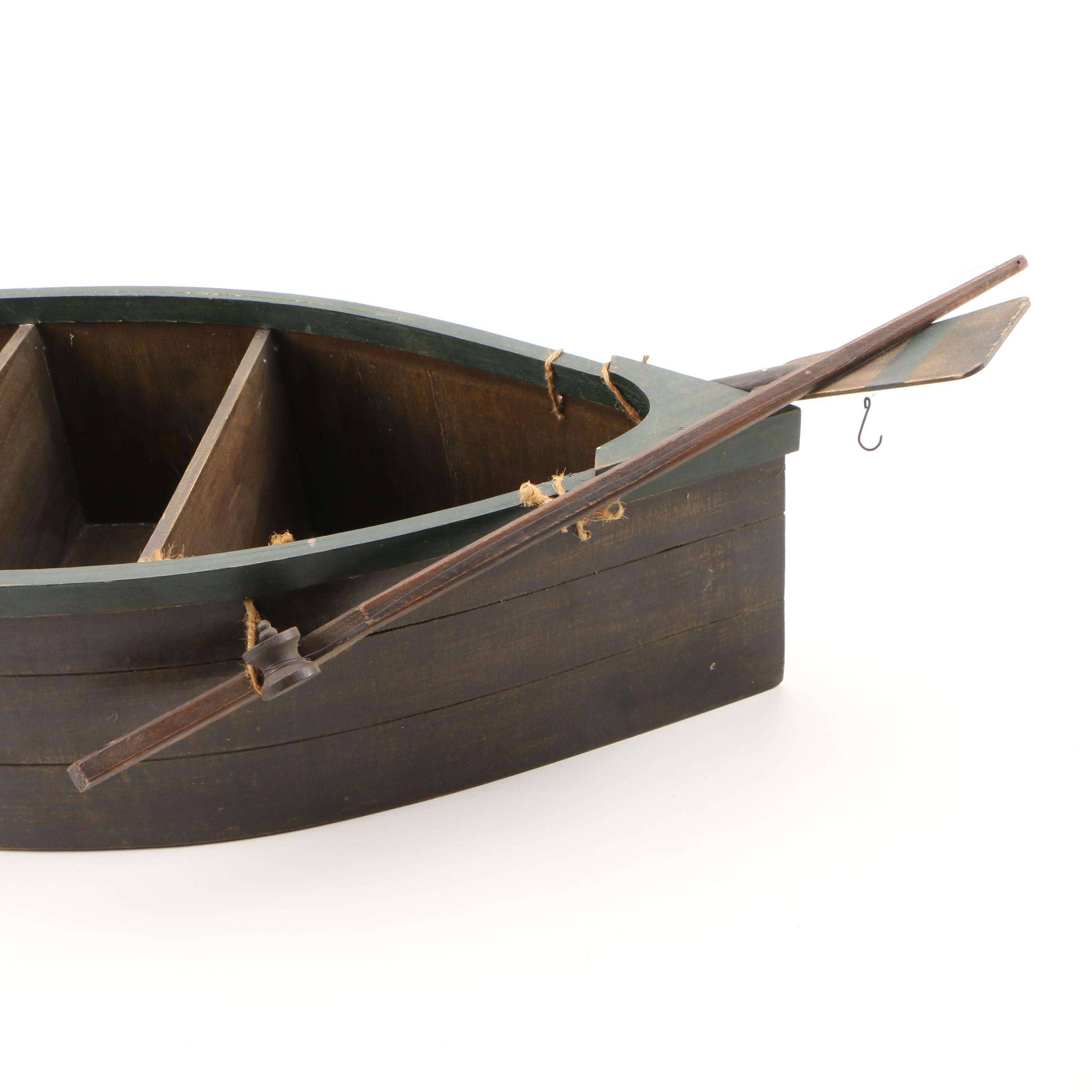 Rowboat Shaped Tabletop Display Shelf | EBTH