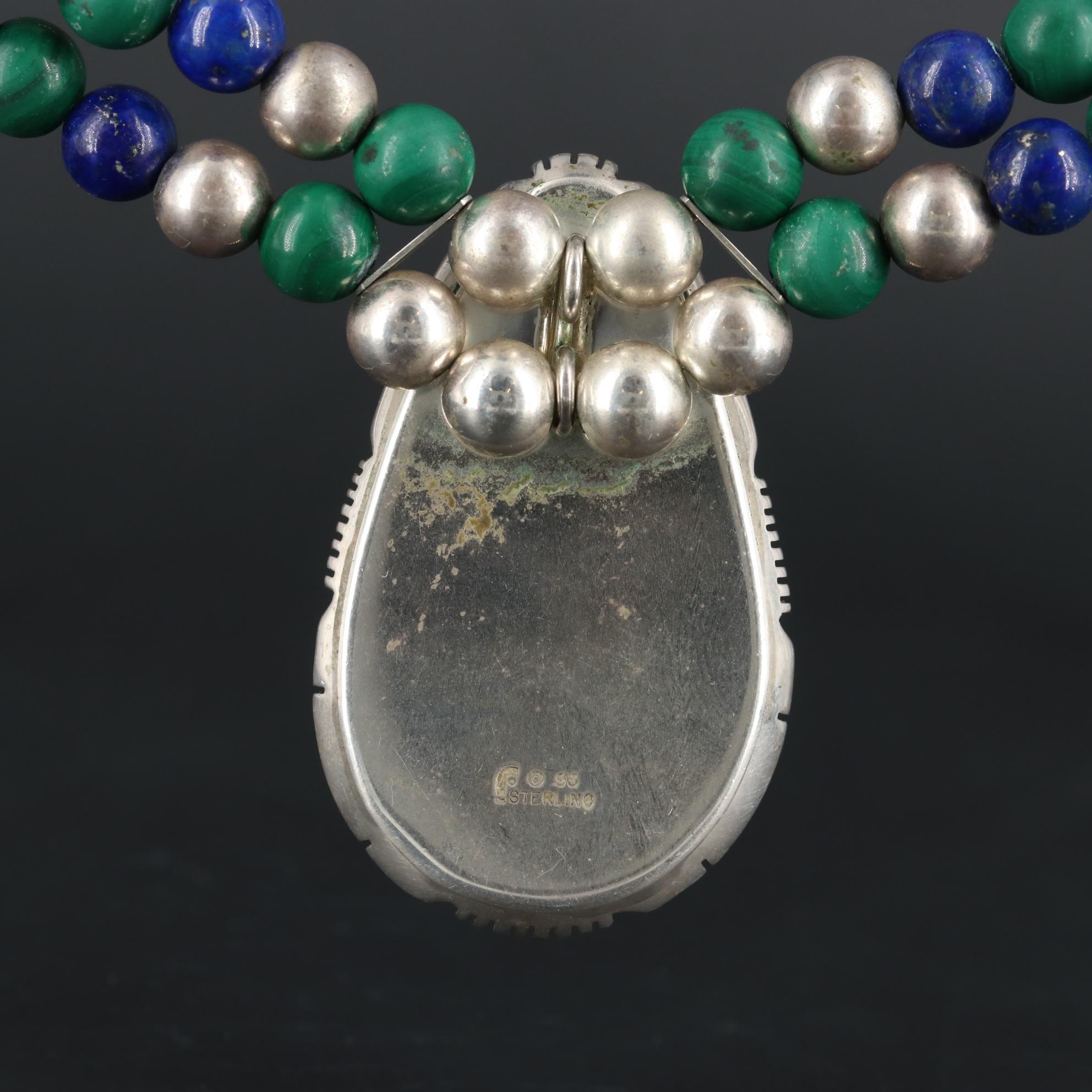 Southwestern Carrol Felley Sterling Lapis, Malachite and Azurmalachite ...