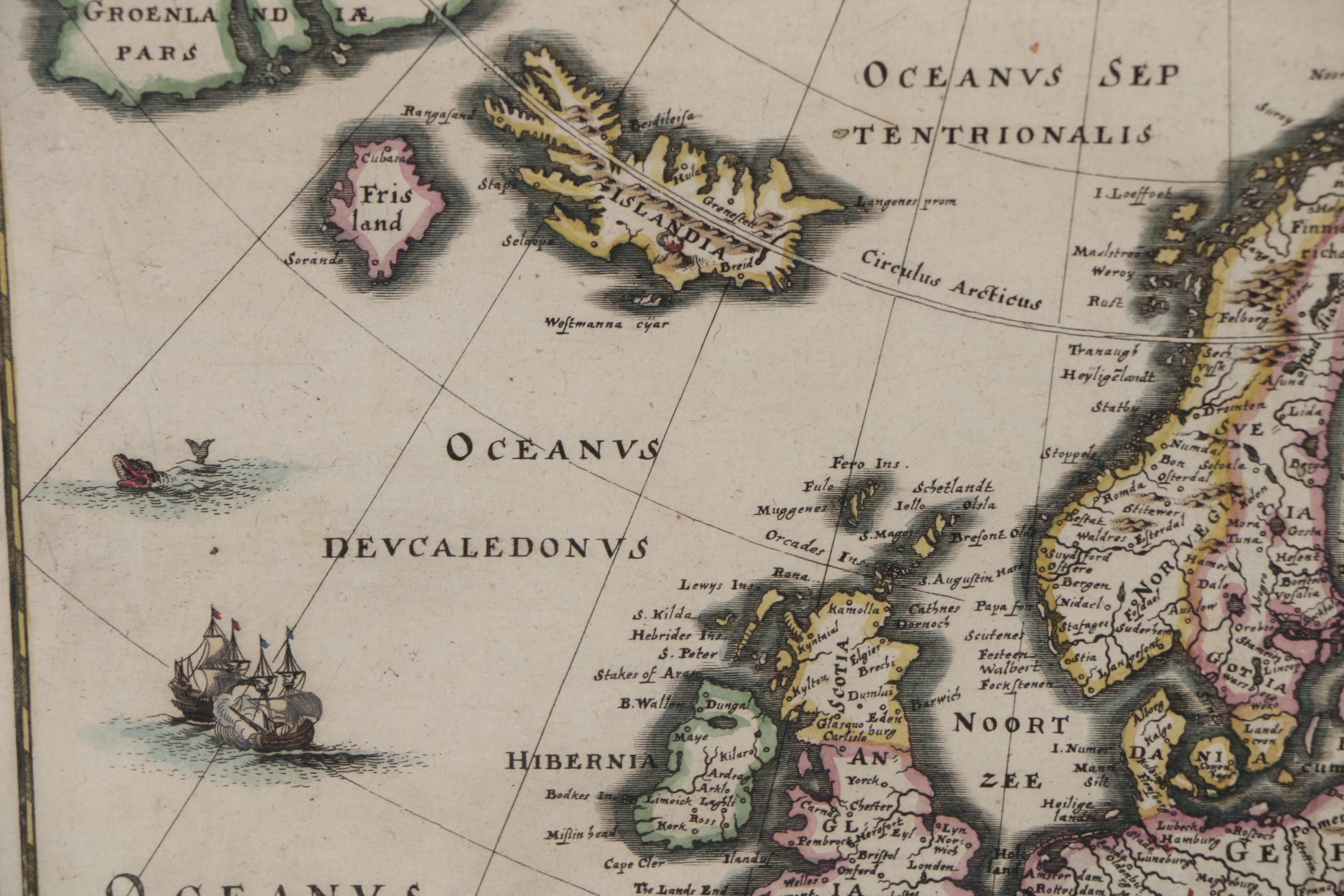 Matthaus Merian Hand-Colored Map Engraving "Europa Nova Delineatio ...