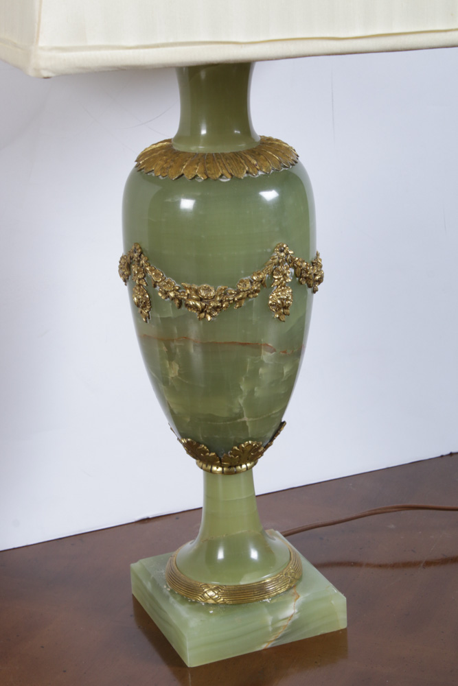 Regency Style Green Alabaster Table Lamp | EBTH