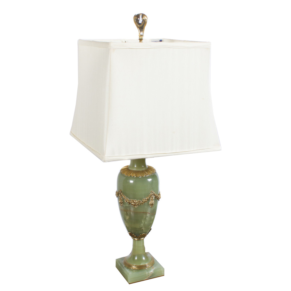 Regency Style Green Alabaster Table Lamp | EBTH
