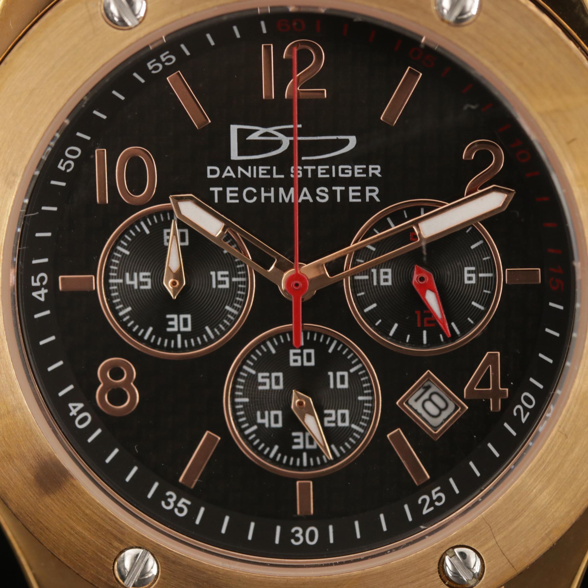 Daniel Steiger Techmaster Stainless Steel Wristwatch with Carbon Fiber ...