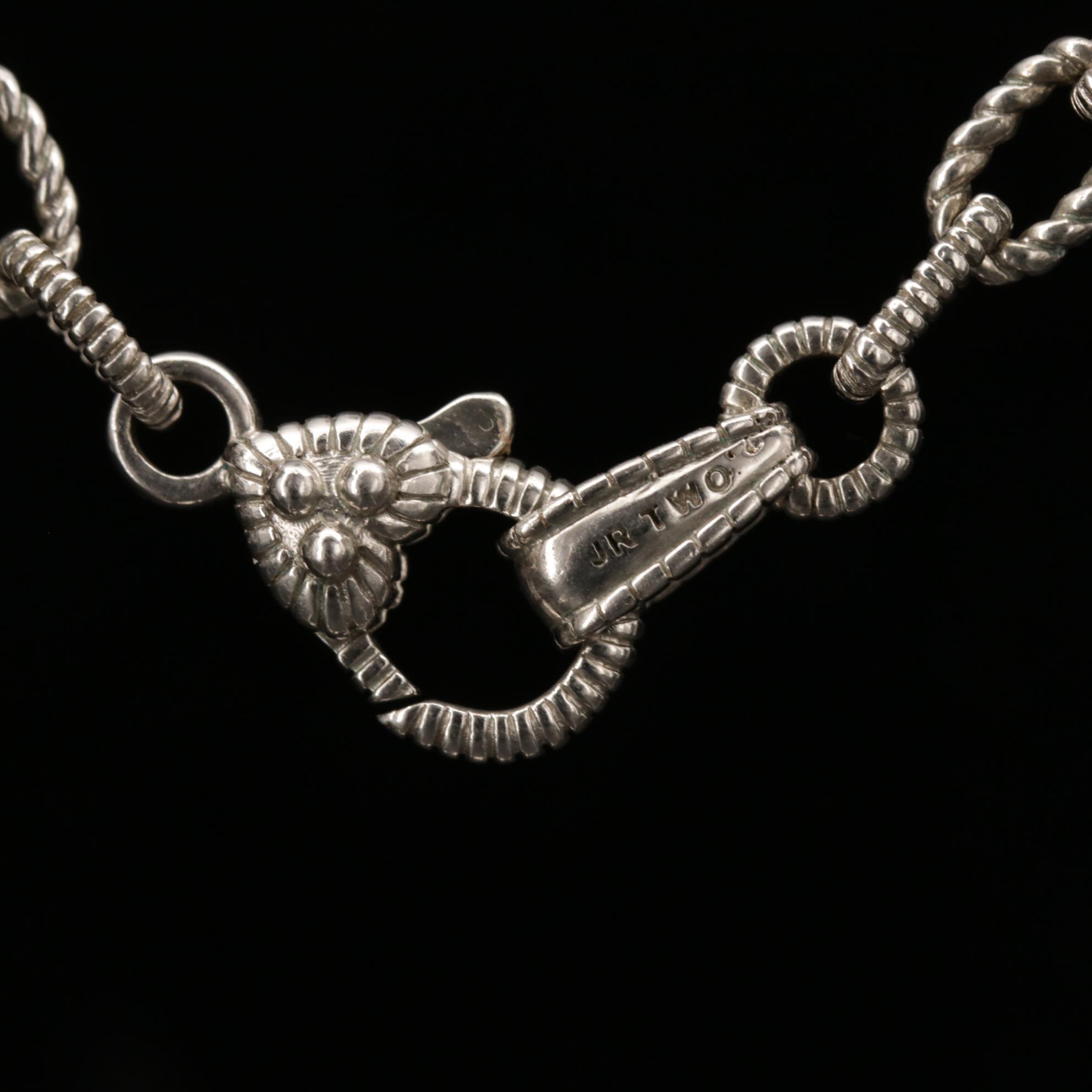 Judith Ripka "JR Two" Sterling Silver and 18K Yellow Gold Diamond ...