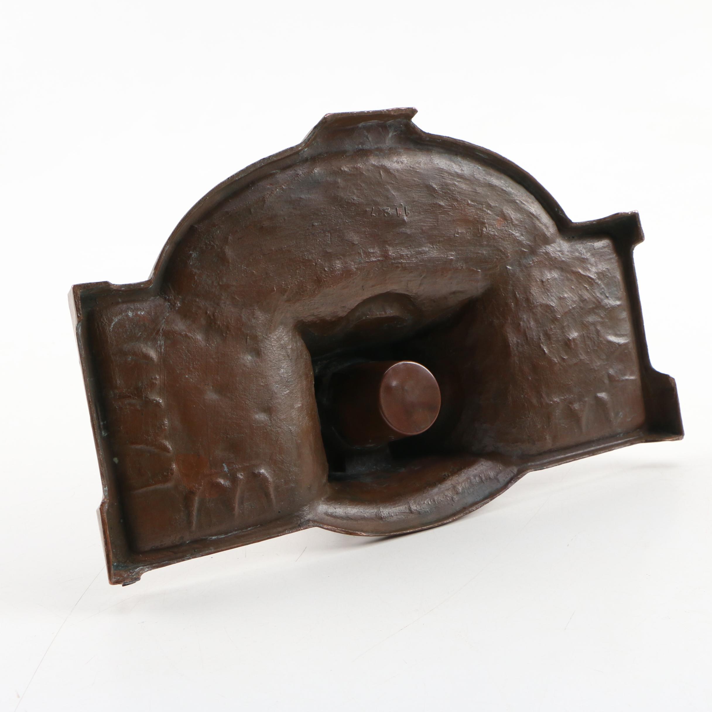 Arts and Crafts Cast Metal Inkwell, Early 20th Century | EBTH