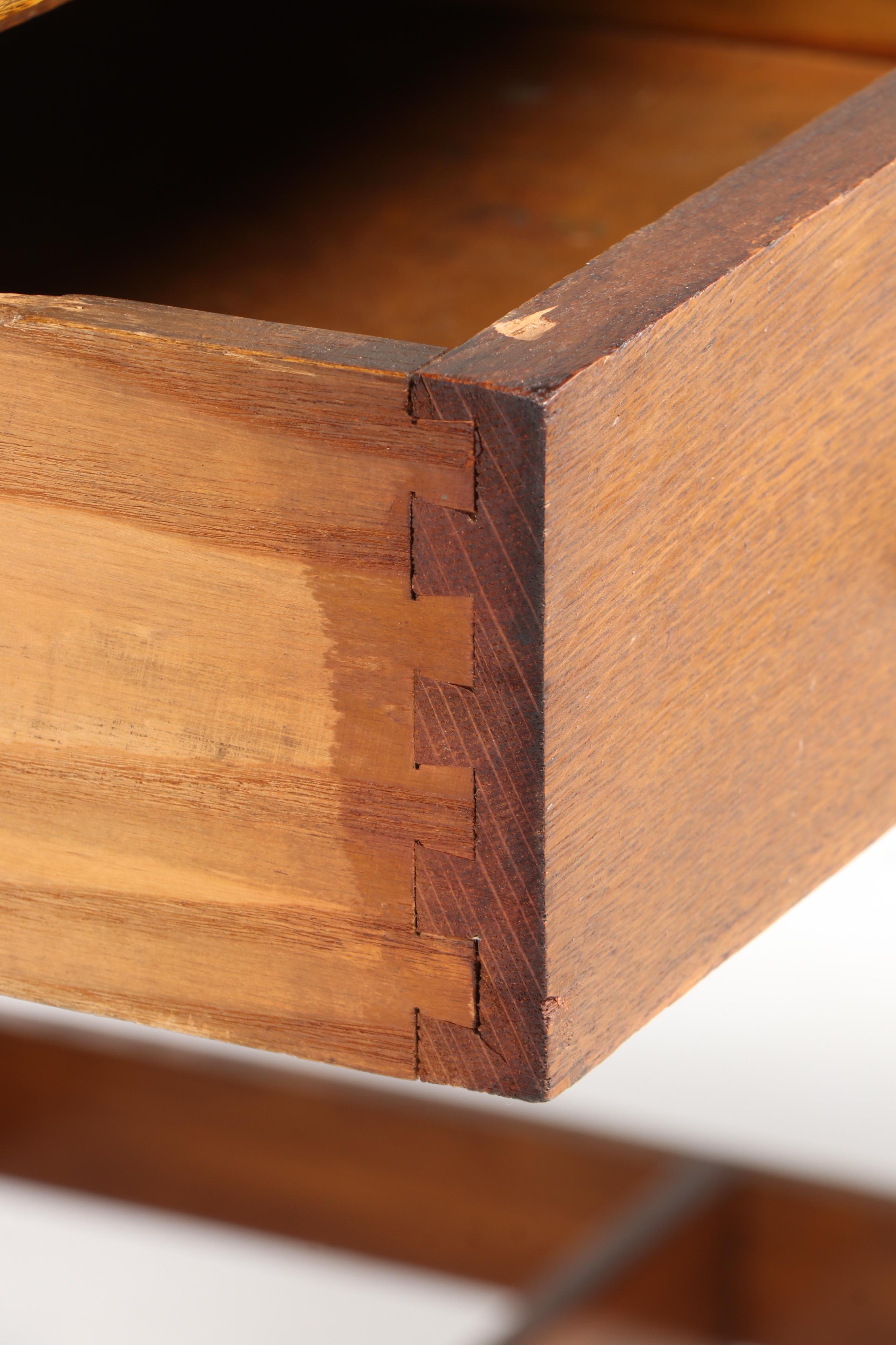 Antique Oak Bank Teller Table | EBTH