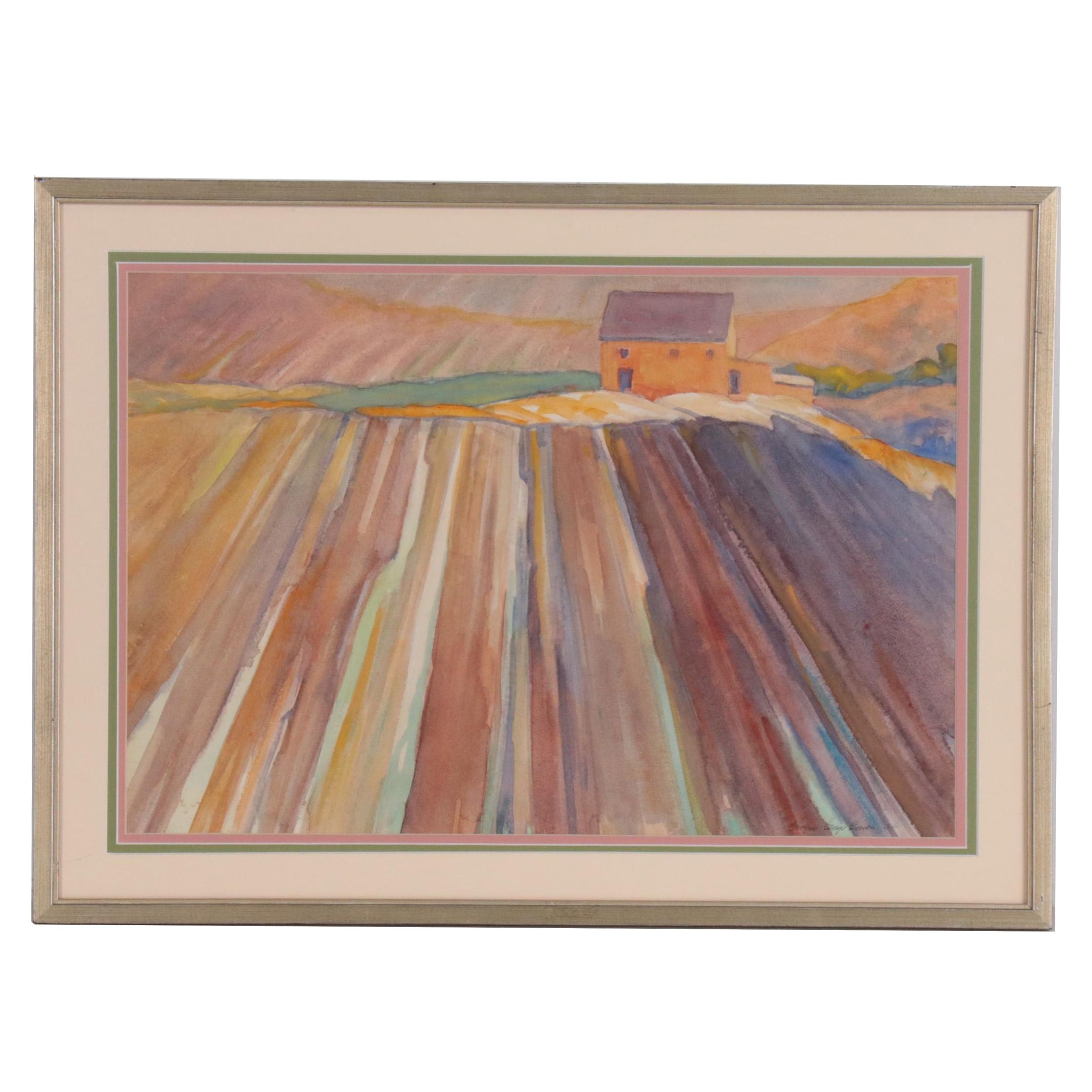 Elwyn George Gowen Watercolor Painting "Furrows", 1934 | EBTH