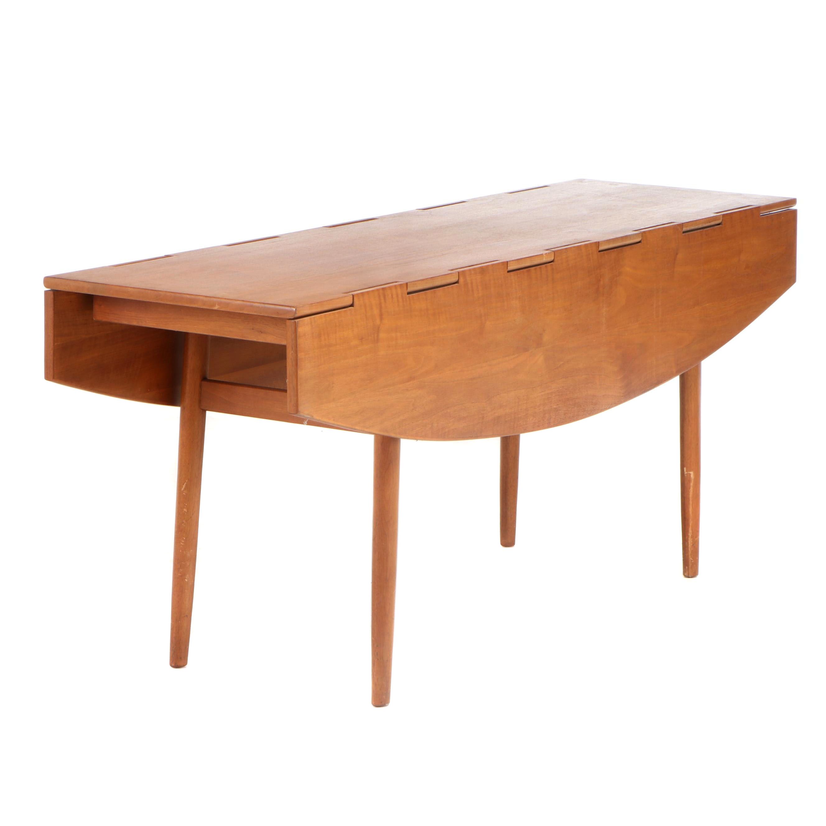 Drexel "Parallel" Walnut Drop-Leaf Dining Table, Mid 20th Century | EBTH