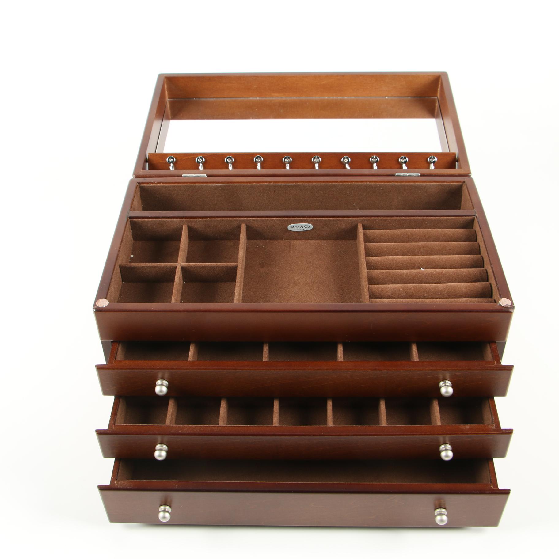 Mele & Co. Wooden Jewelry Box, Contemporary | EBTH