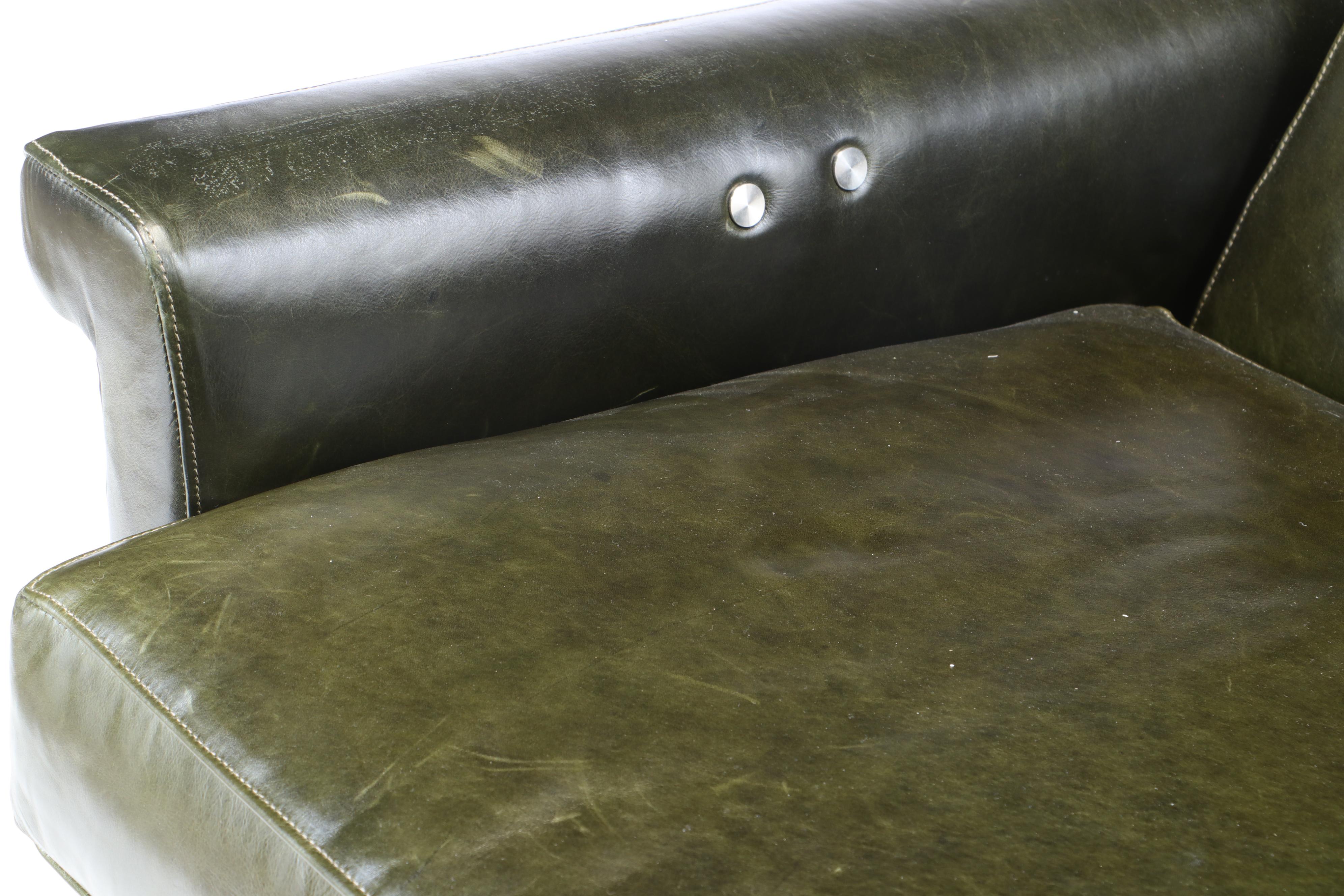 Mitchell Gold + Bob Williams "Arlen" Green Leather Electric Recliner | EBTH