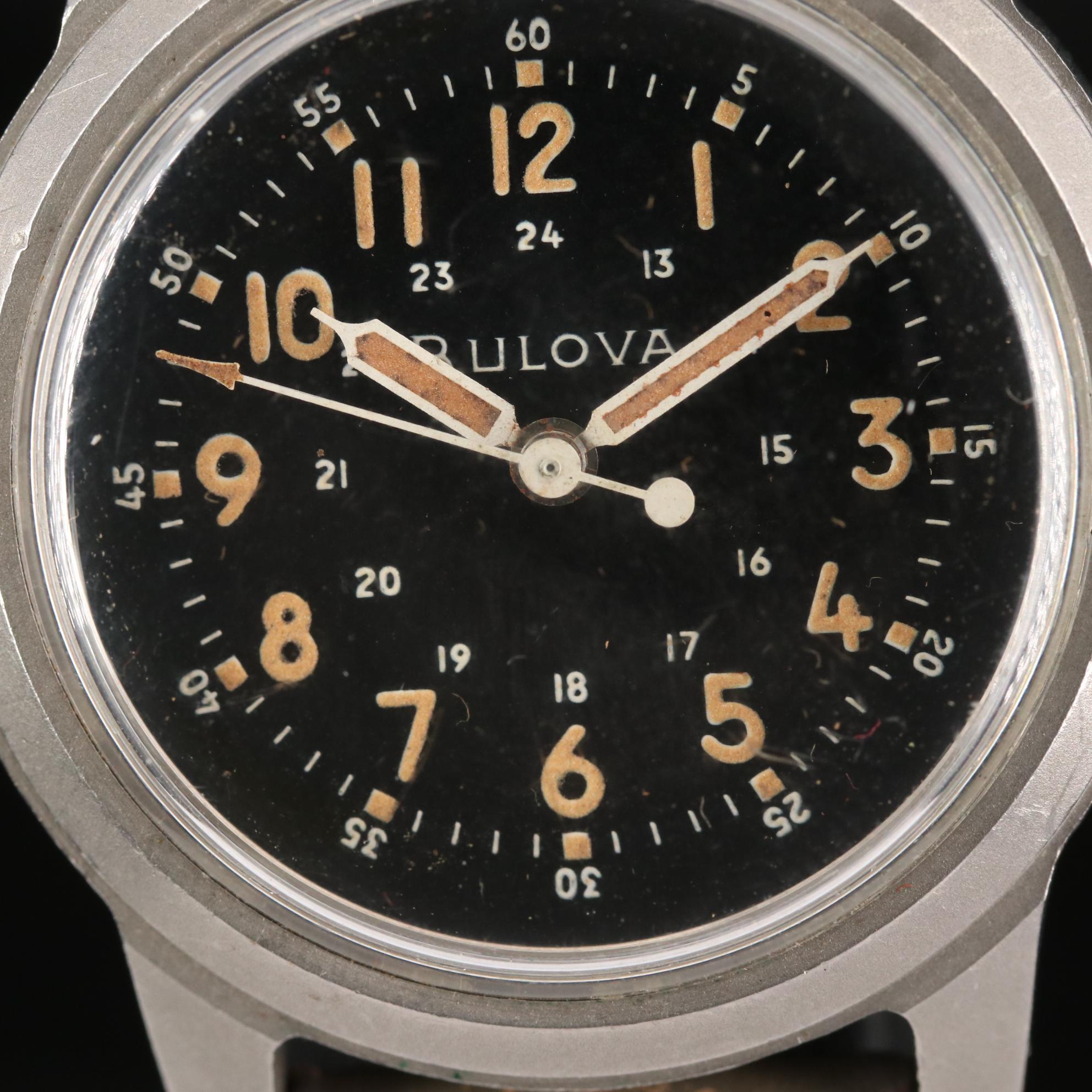 Bulova Military Navigation Type A17A Stainless Steel Stem Wind ...